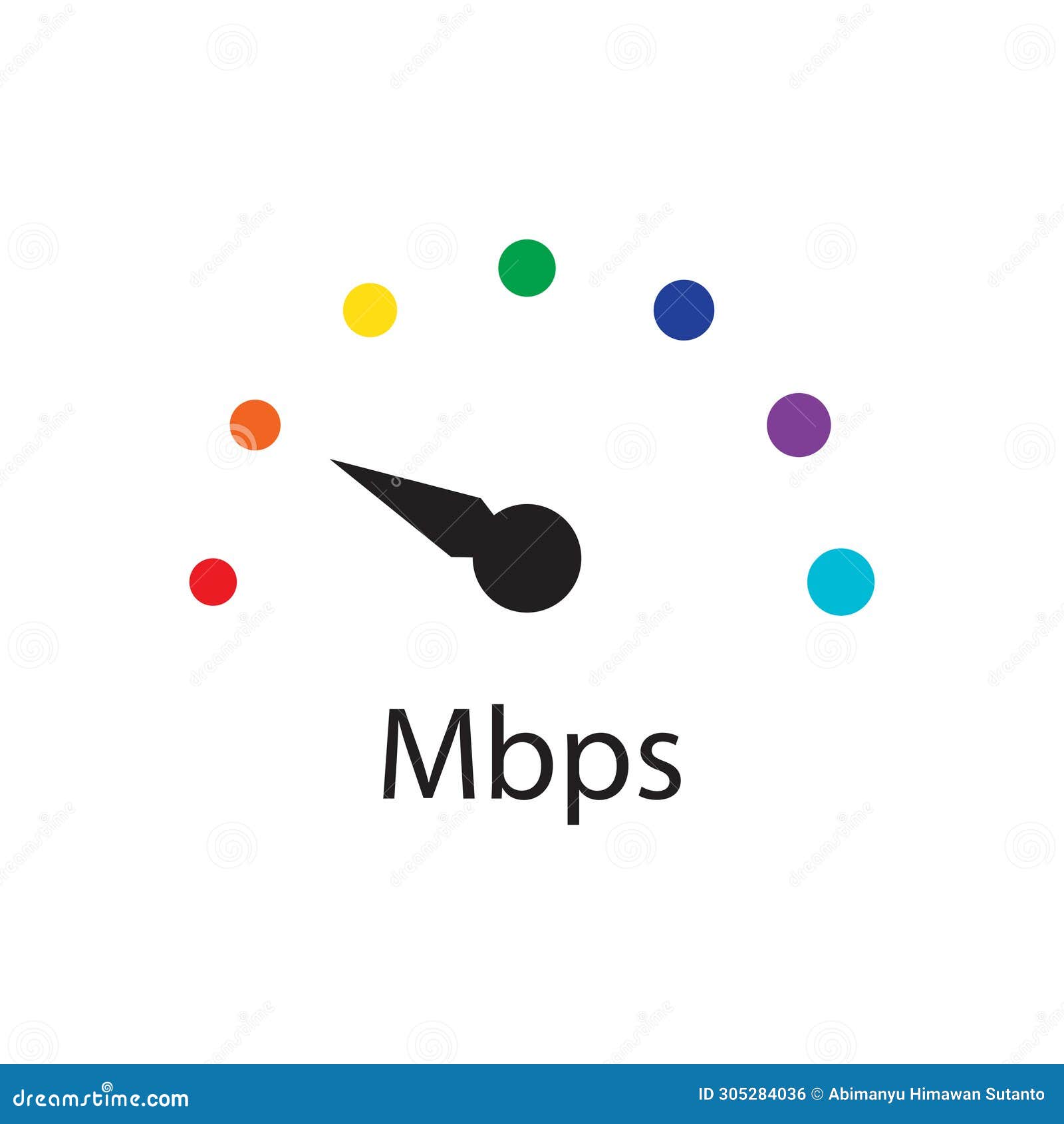 Mbps Speedometer Icon Vector Stock Illustration - Illustration of power ...