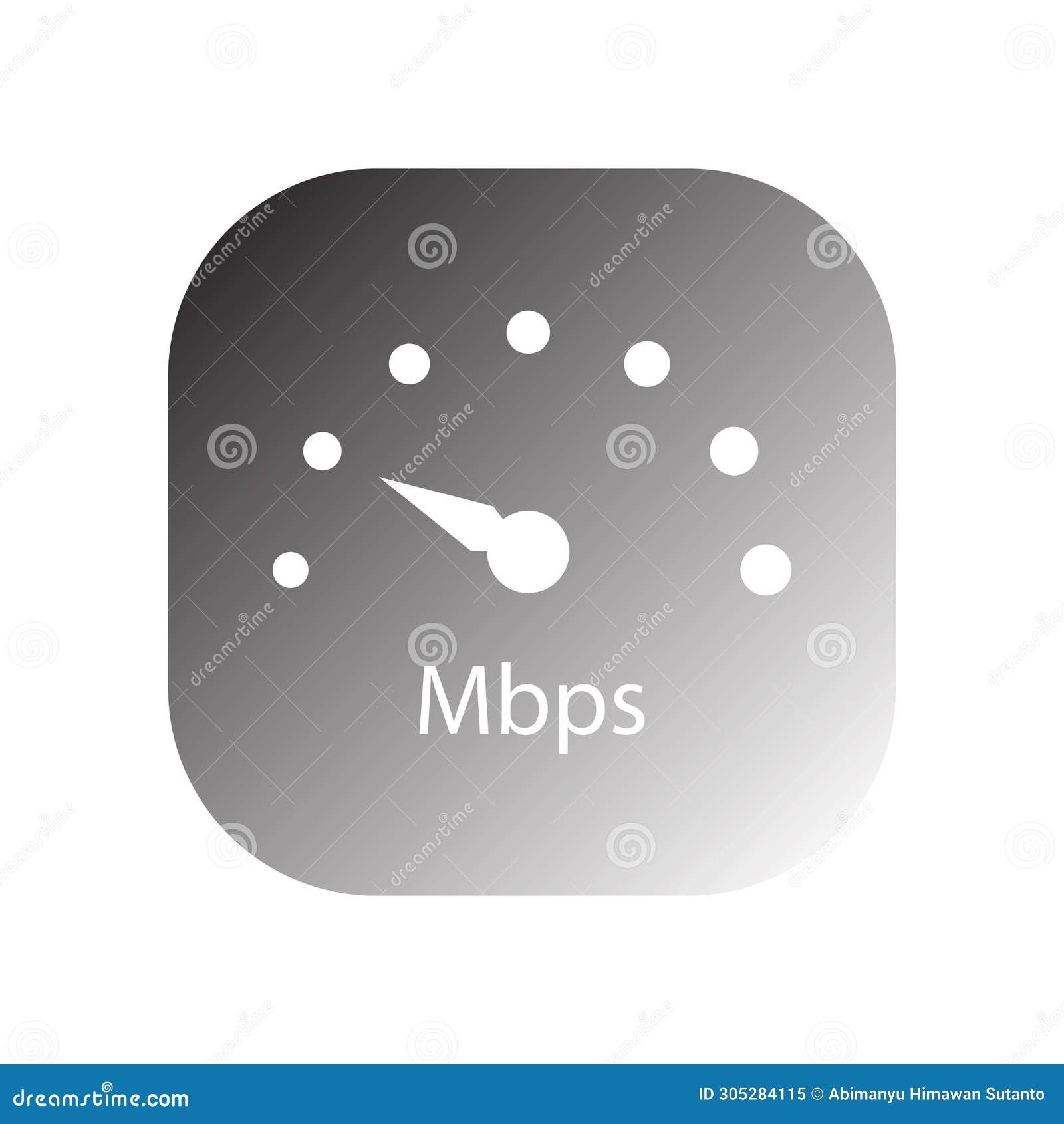 Mbps Speedometer Icon Vector Stock Illustration - Illustration of ...