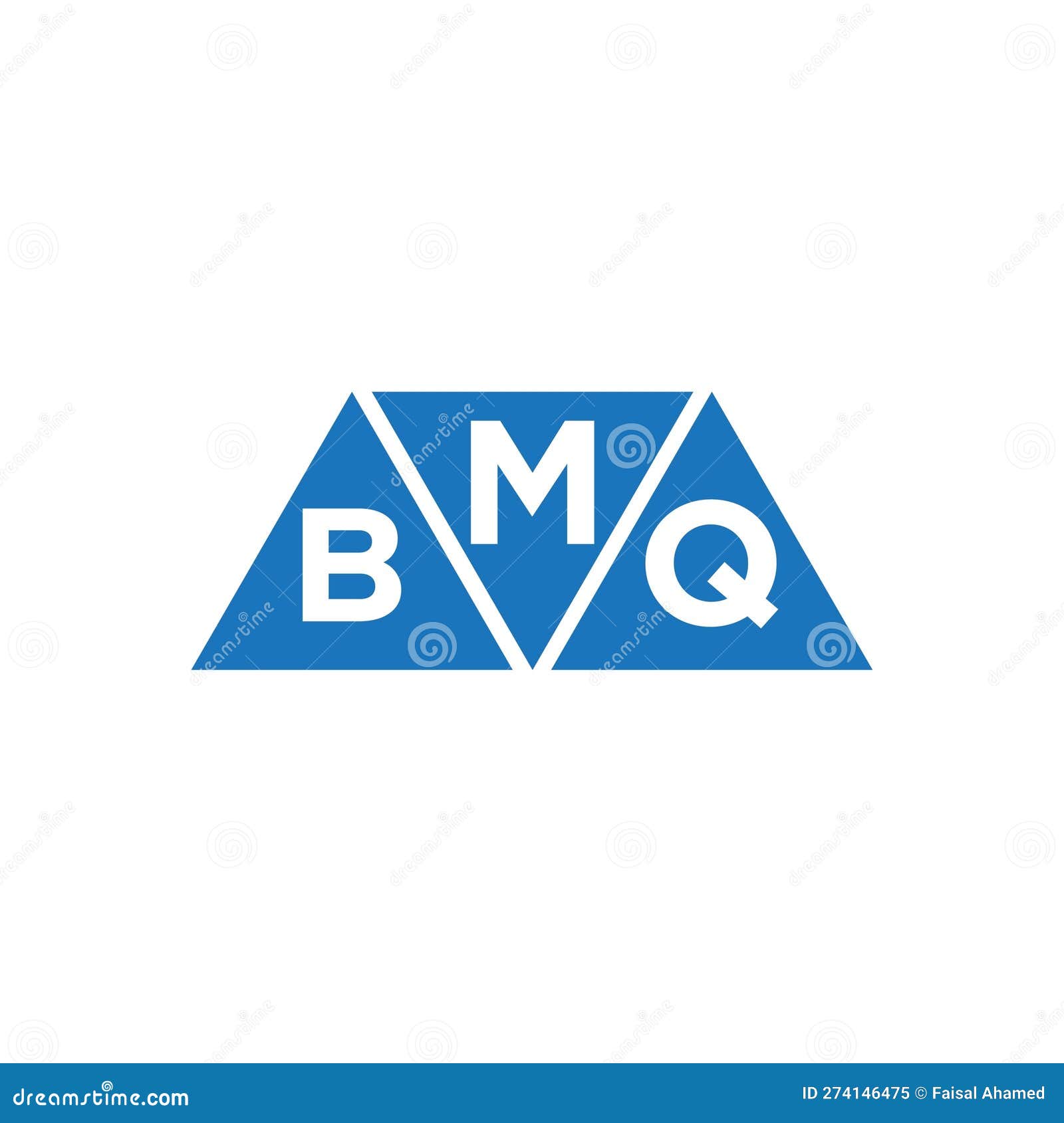 MBQ Abstract Initial Logo Design on White Background. MBQ Creative ...