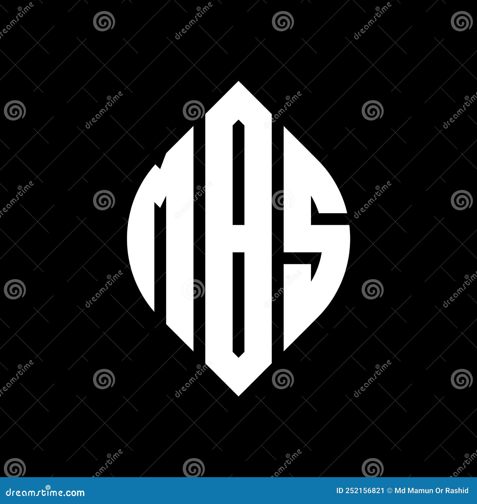 MBS Circle Letter Logo Design with Circle and Ellipse Shape. MBS ...