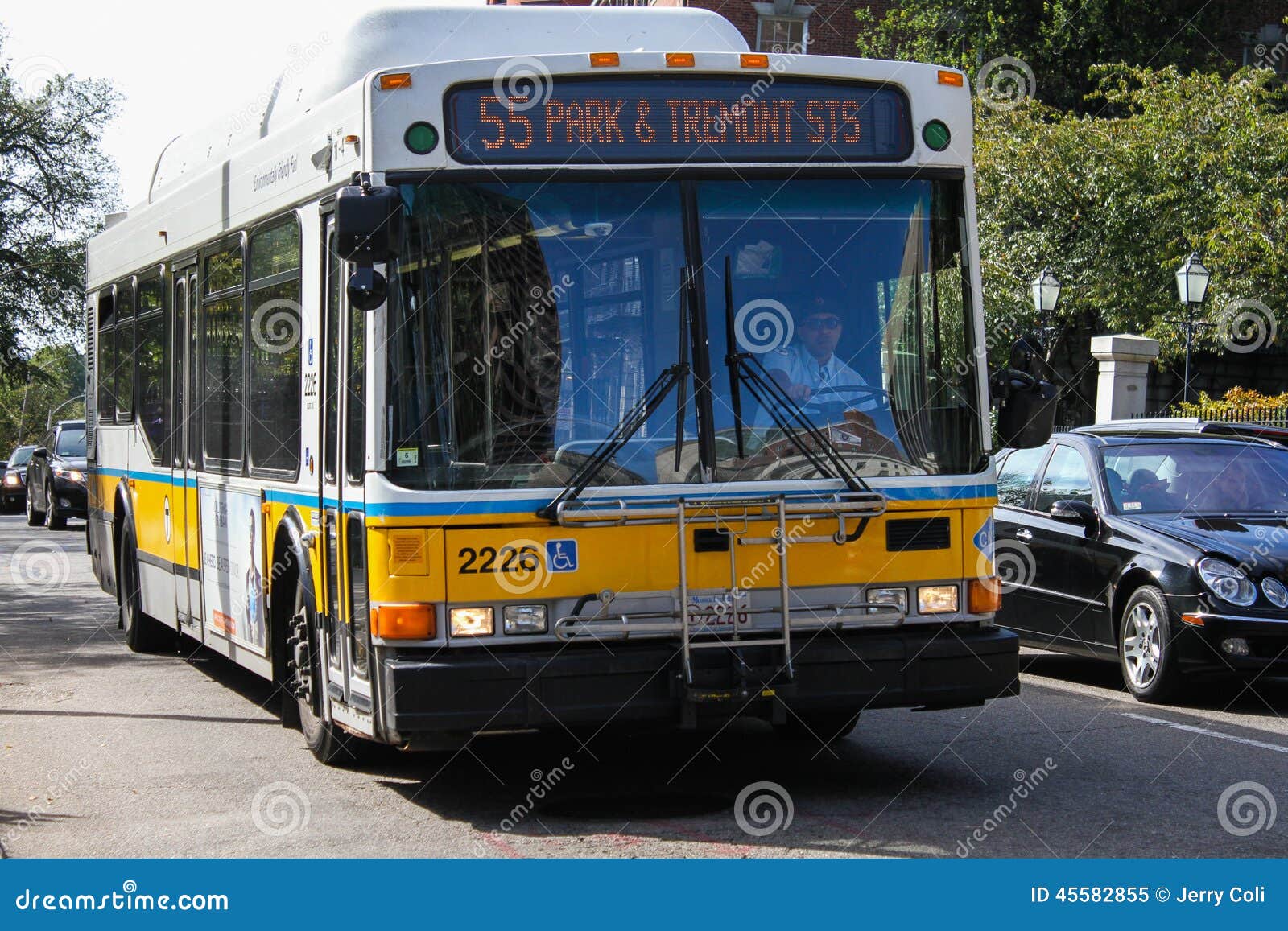 MBTA bus editorial image. Image of traffic, television - 45582855