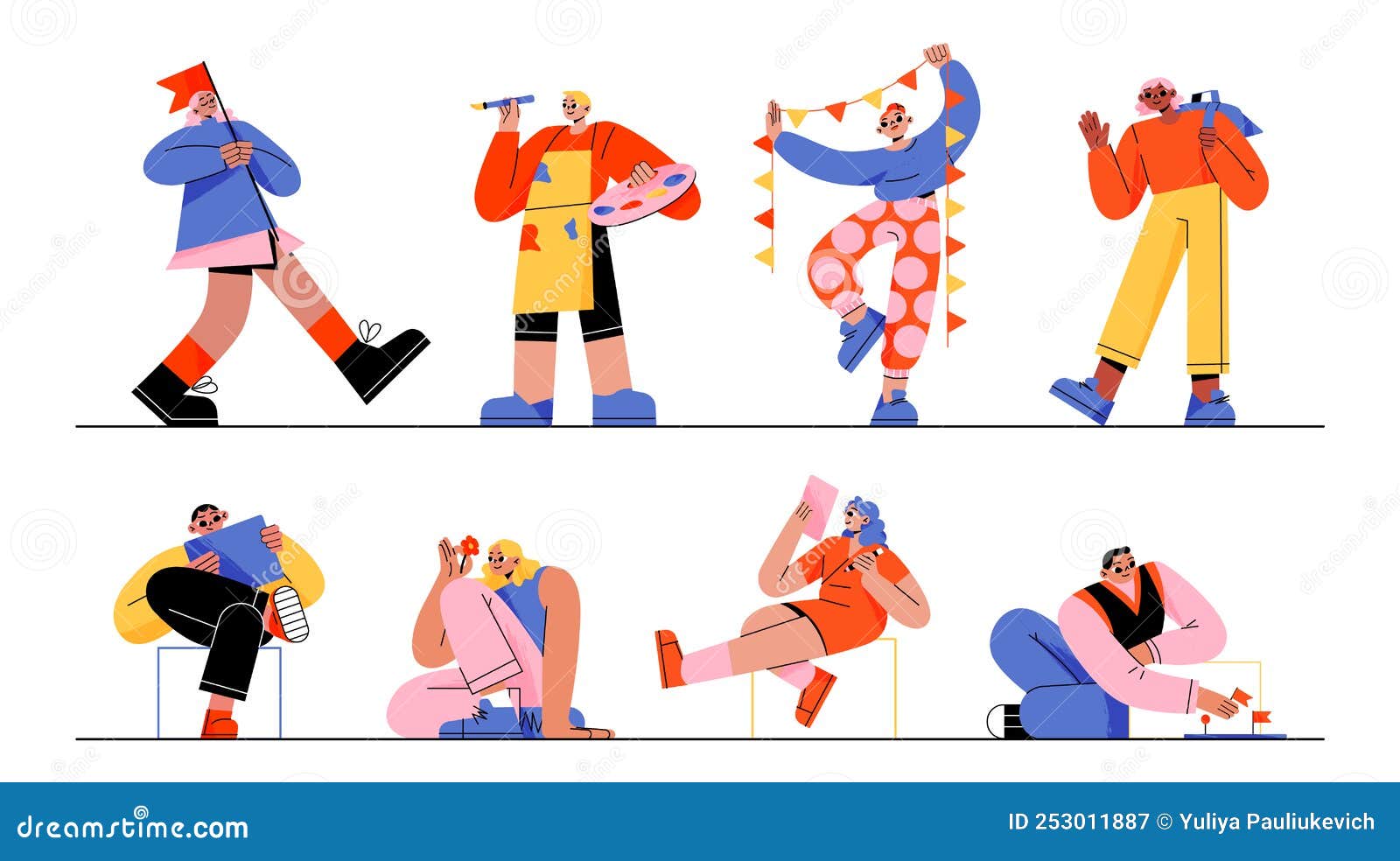 Mbti Concept, People with Different Mindset Types Stock Vector ...