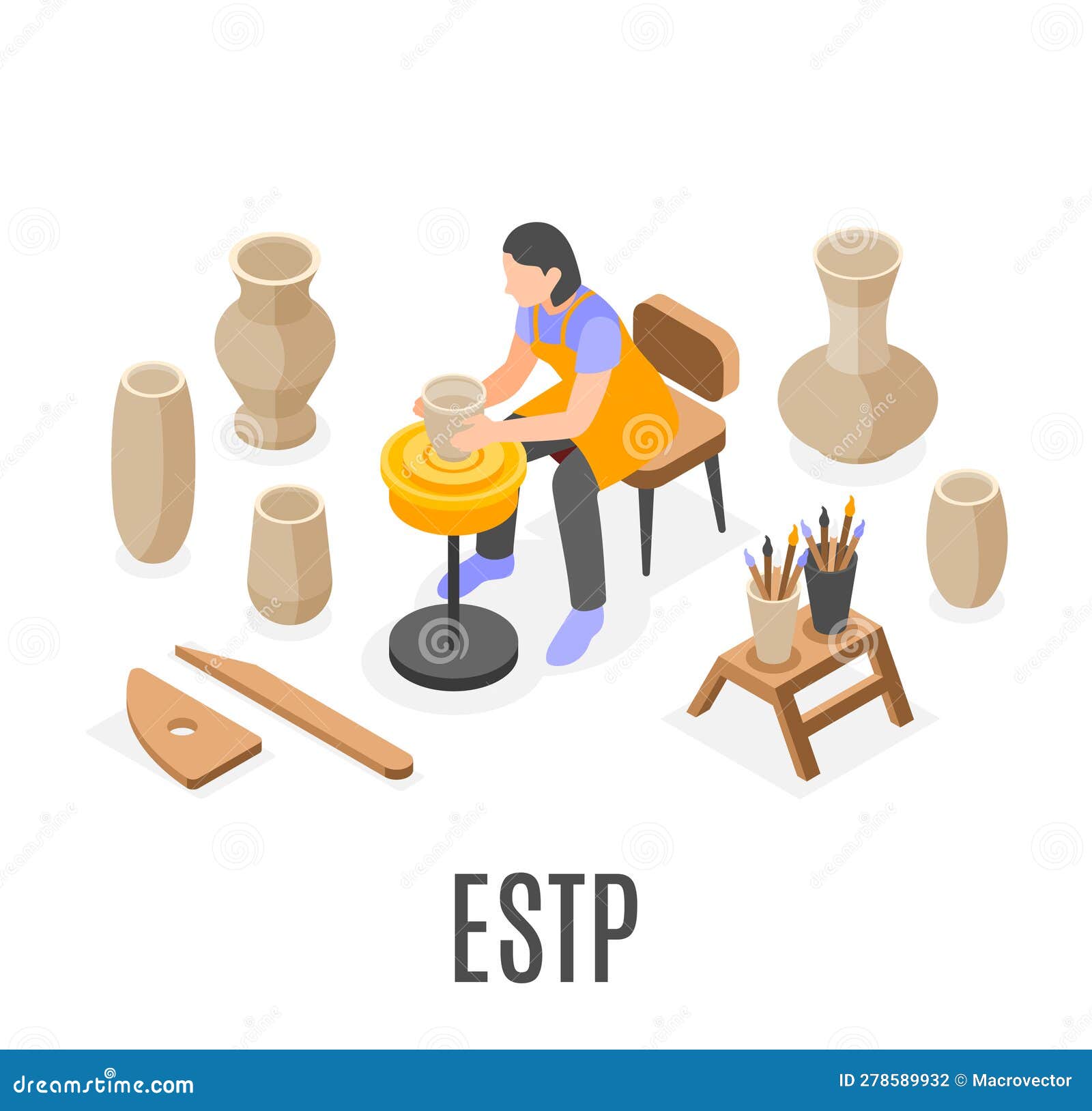 MBTI Personality Types Concept Cartoon Vector | CartoonDealer.com ...