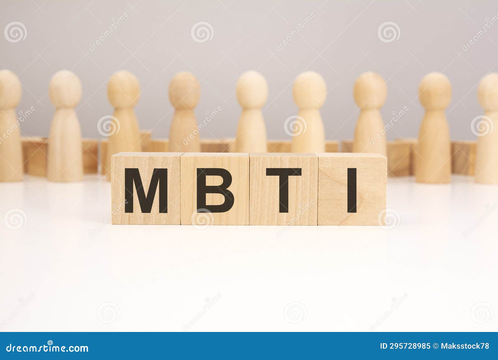 MBTI Word Written On Wood Block. Myers-Briggs Type Indicator Text On ...