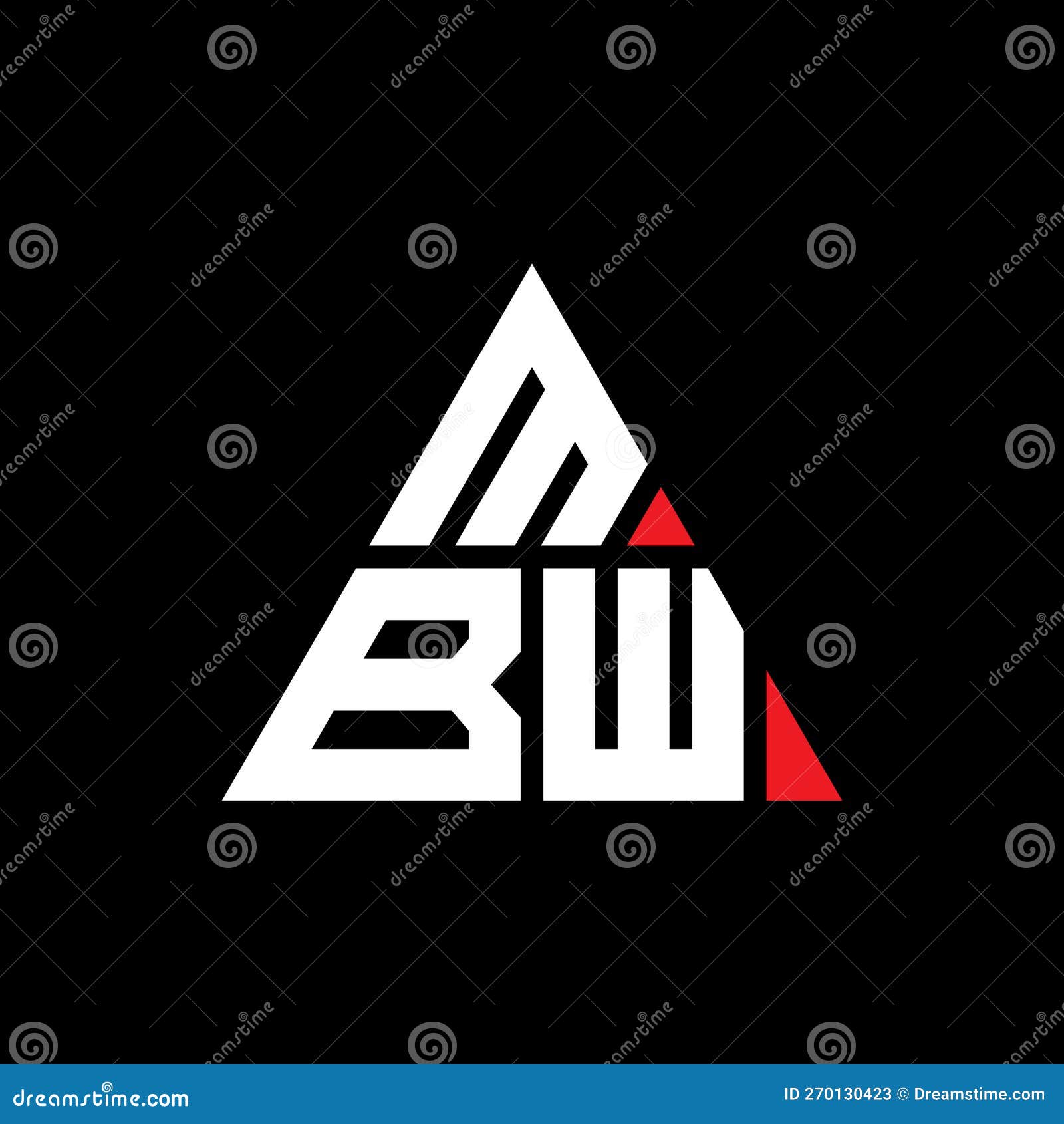 MBW Triangle Letter Logo Design with Triangle Shape. MBW Triangle Logo ...
