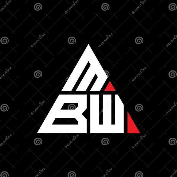MBW Triangle Letter Logo Design with Triangle Shape. MBW Triangle Logo ...