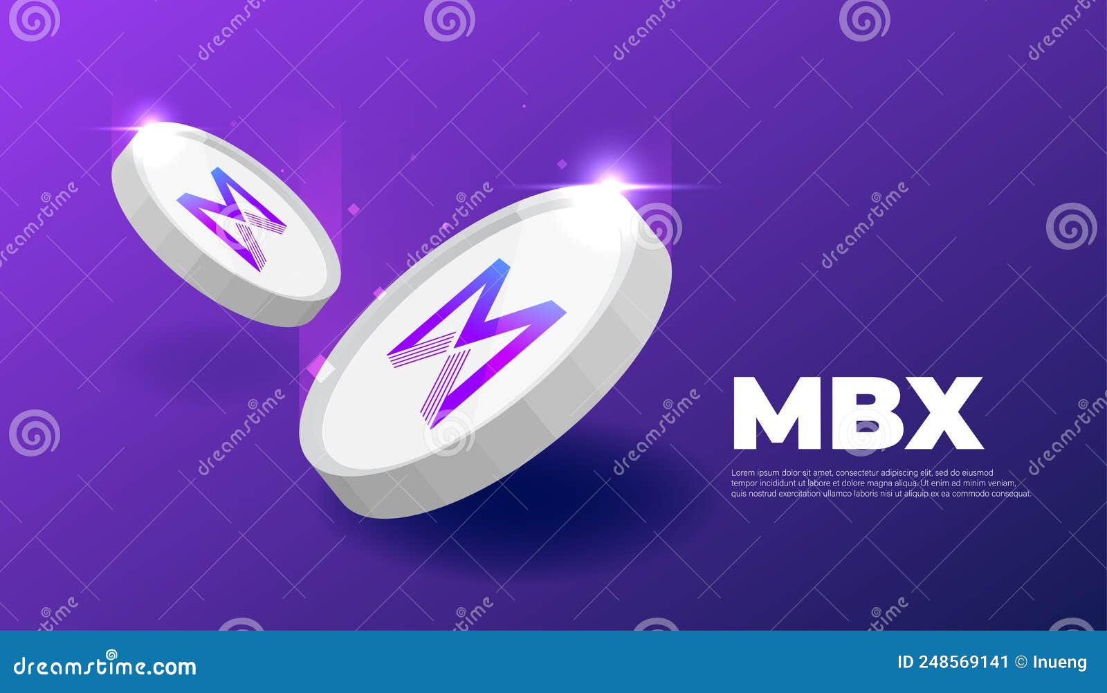 MBX Coin Cryptocurrency Concept Banner Stock Vector - Illustration of ...