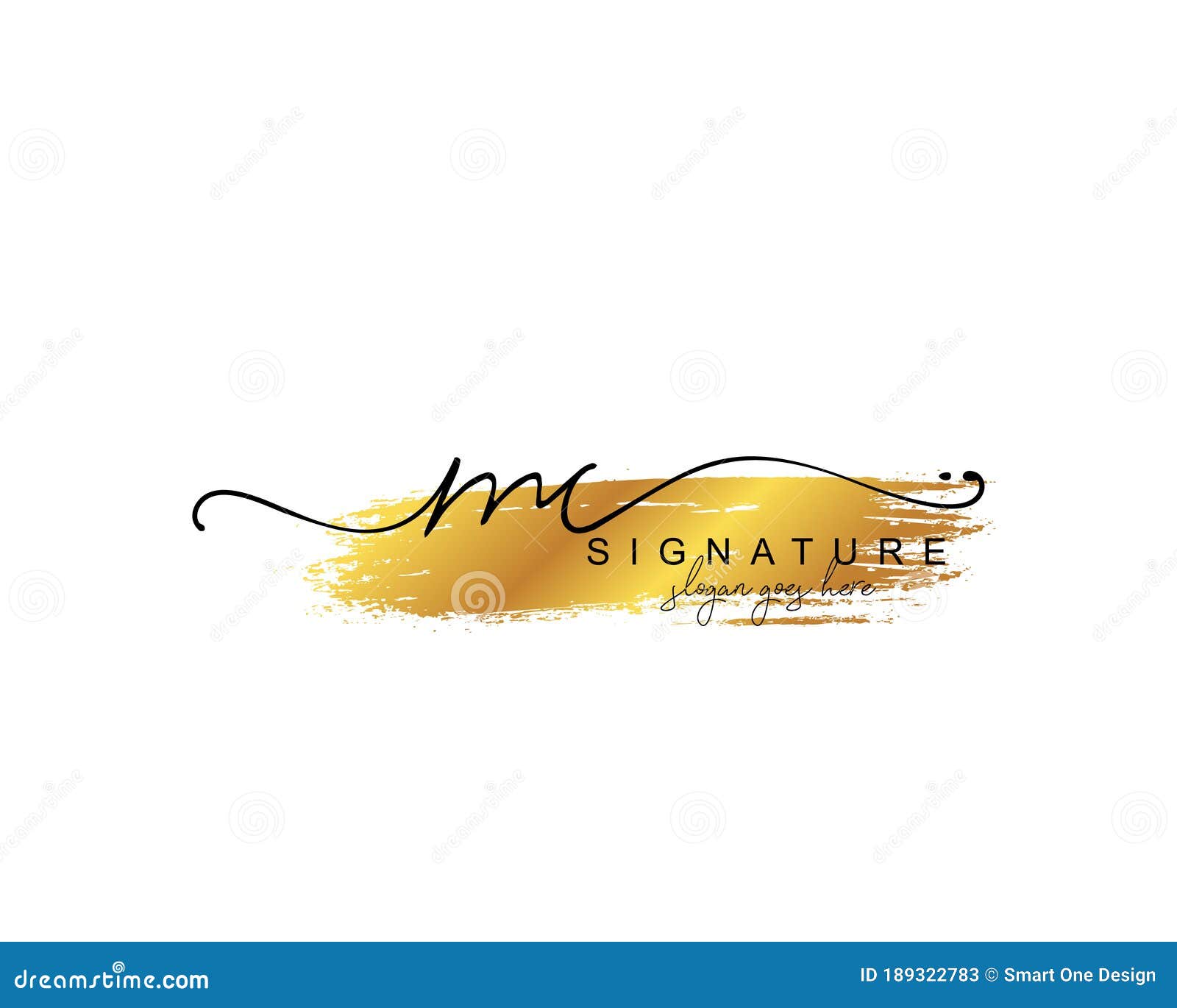 Initial MC Signature Logo Template Vector Stock Vector - Illustration ...
