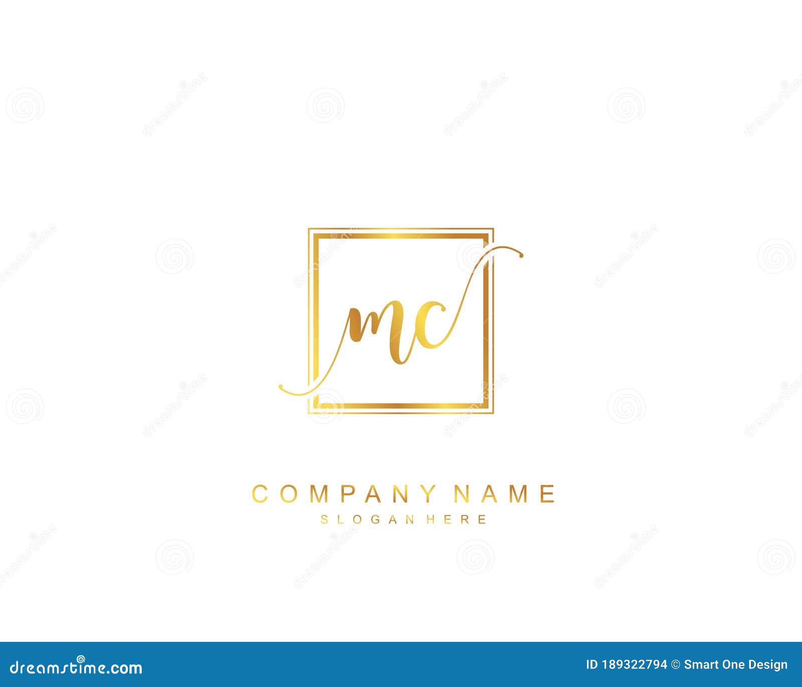 Initial MC Signature Logo Template Vector Stock Vector - Illustration ...