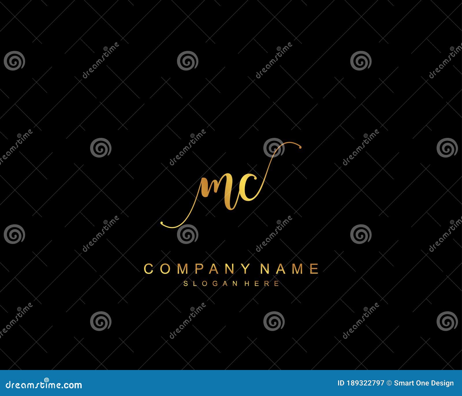 Initial MC Signature Logo Template Vector Stock Vector - Illustration ...