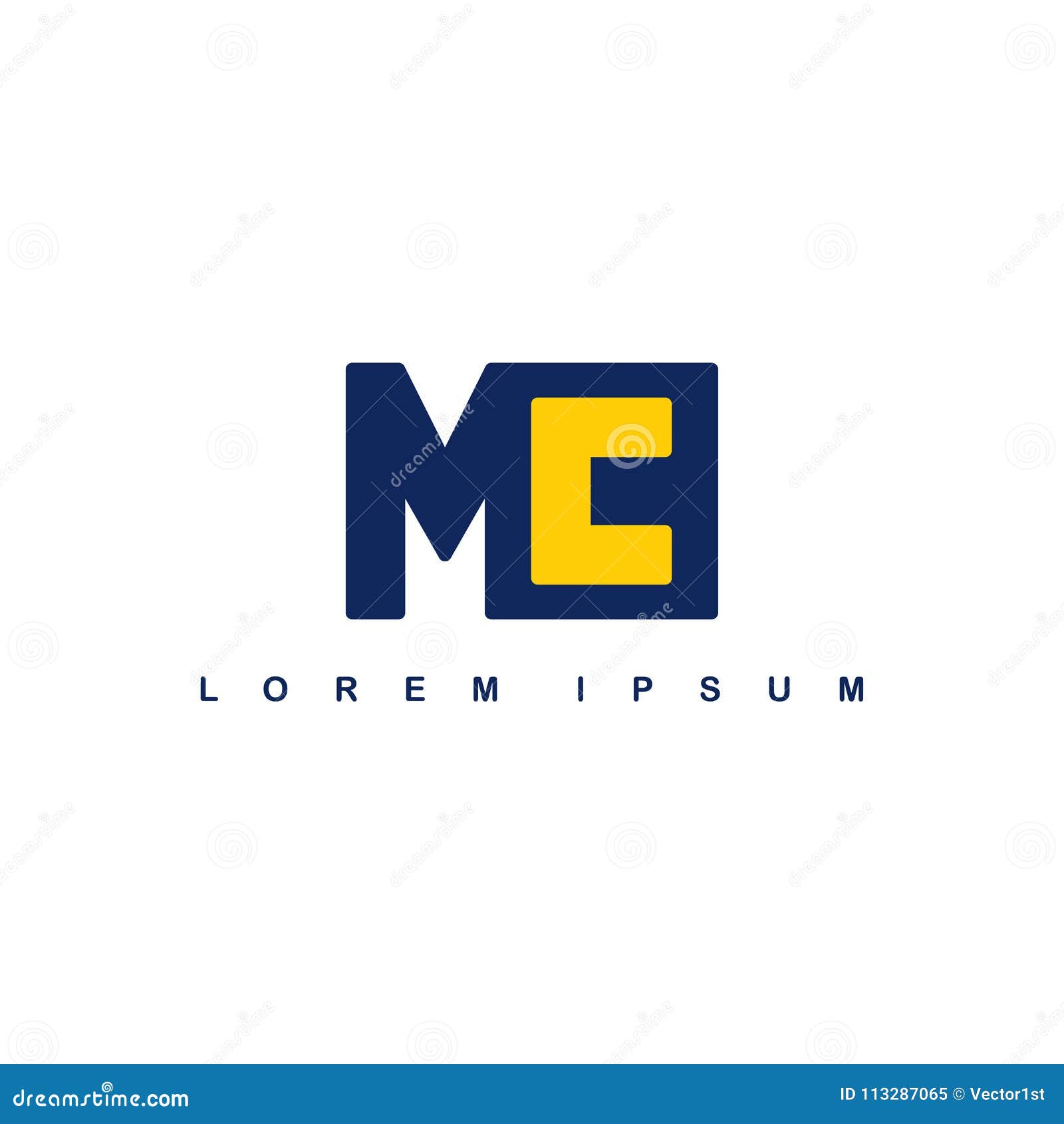 Mc Alphabet Letter Art Theme Logo Logotype Stock Vector - Illustration ...