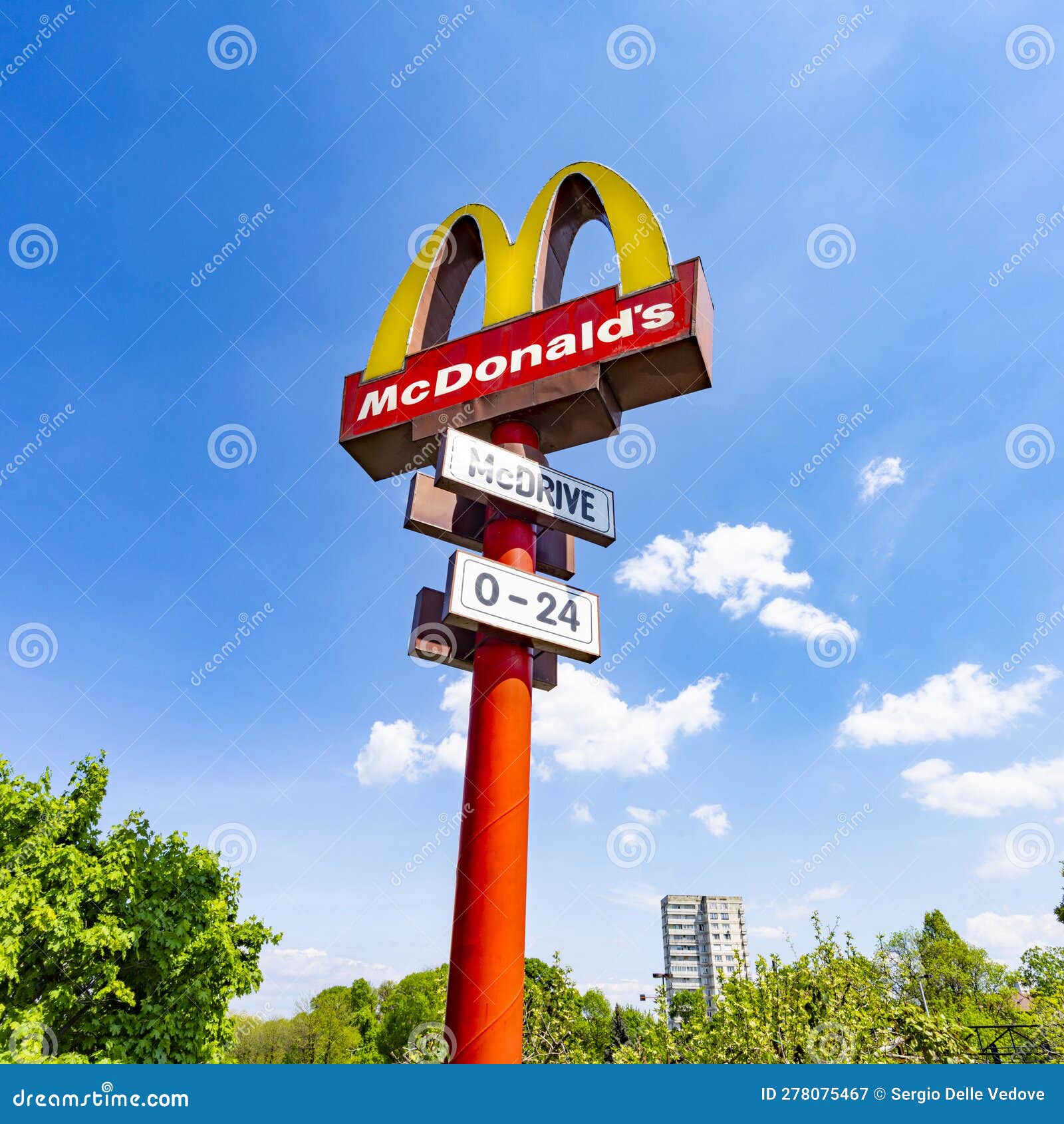 Mc Donald s sign editorial photography. Image of corporation - 278075467