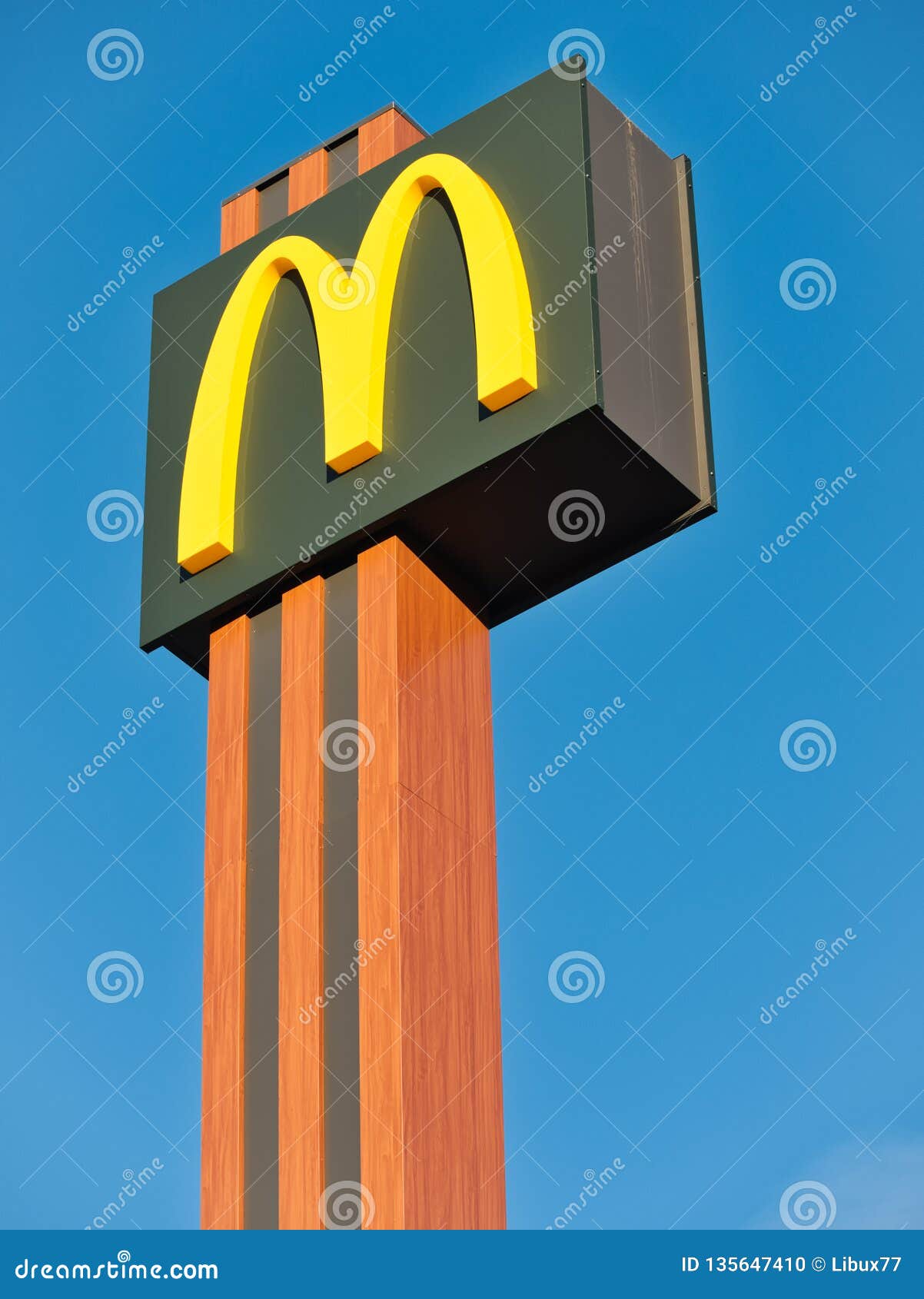 Mc Donald Signpost Logo Clear Sky Editorial Image | CartoonDealer.com ...