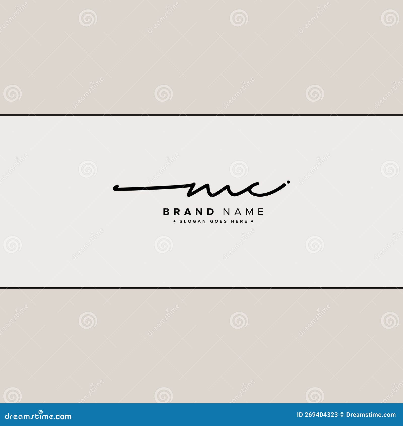 MC Initial Letter Signature Logo Template - Handwritten Vector Logo ...