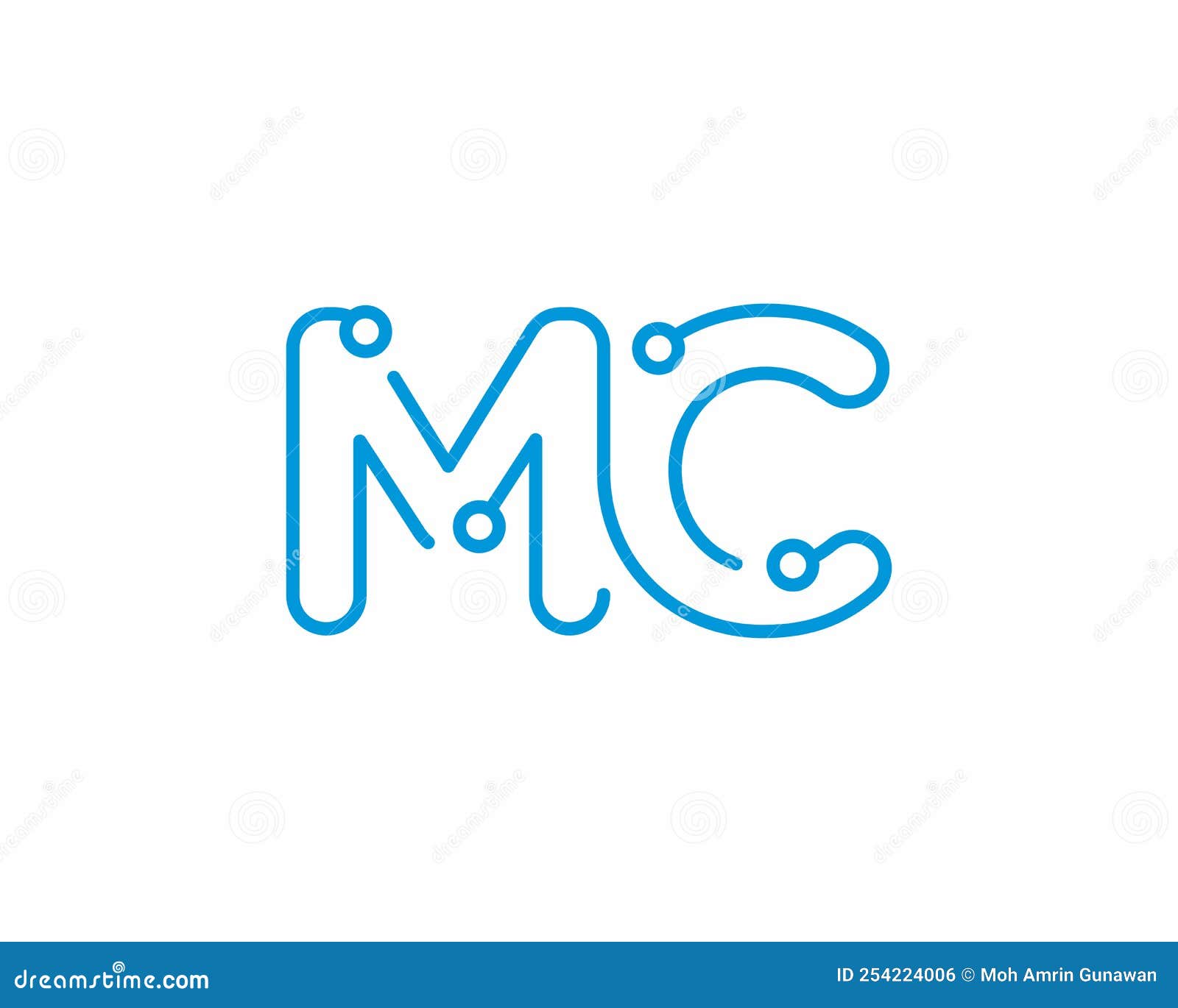MC Letters, Electronic Circuit, Technology Logo Design Vector 001 Stock ...