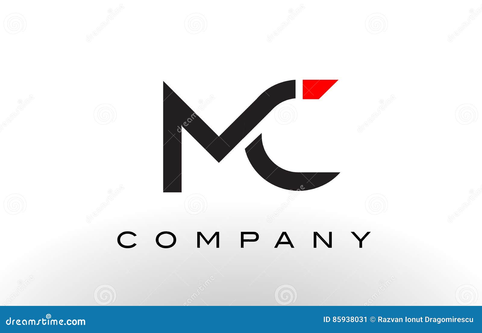 MC Logo. Letter Design Vector. Stock Vector - Illustration of media ...