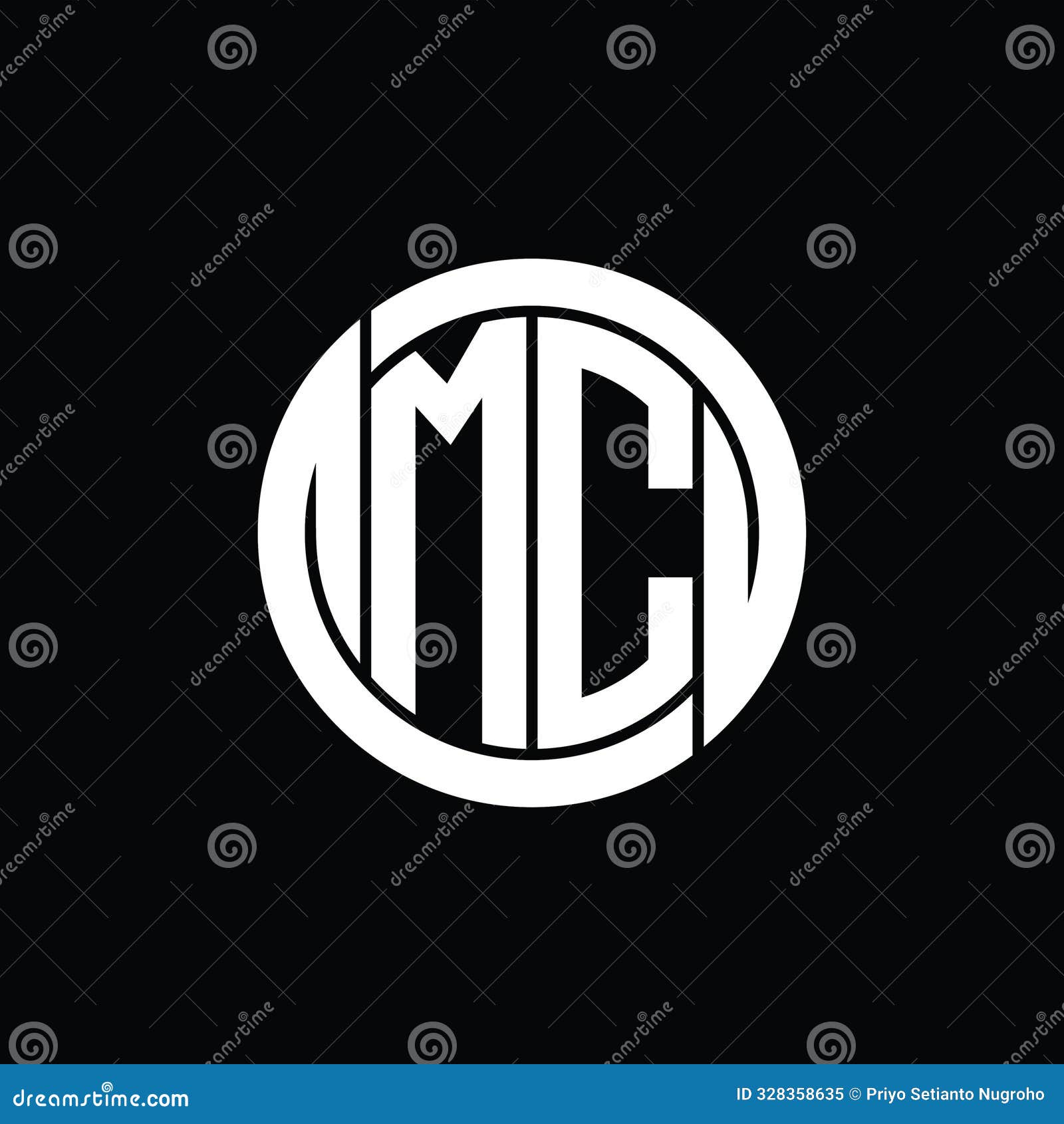 MC Logo Monogram Shield Inside Circle Shape Vector Images Design ...