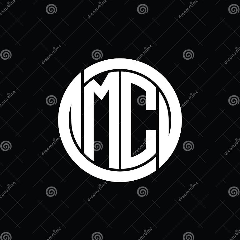 MC Logo Monogram Shield Inside Circle Shape Vector Images Design ...