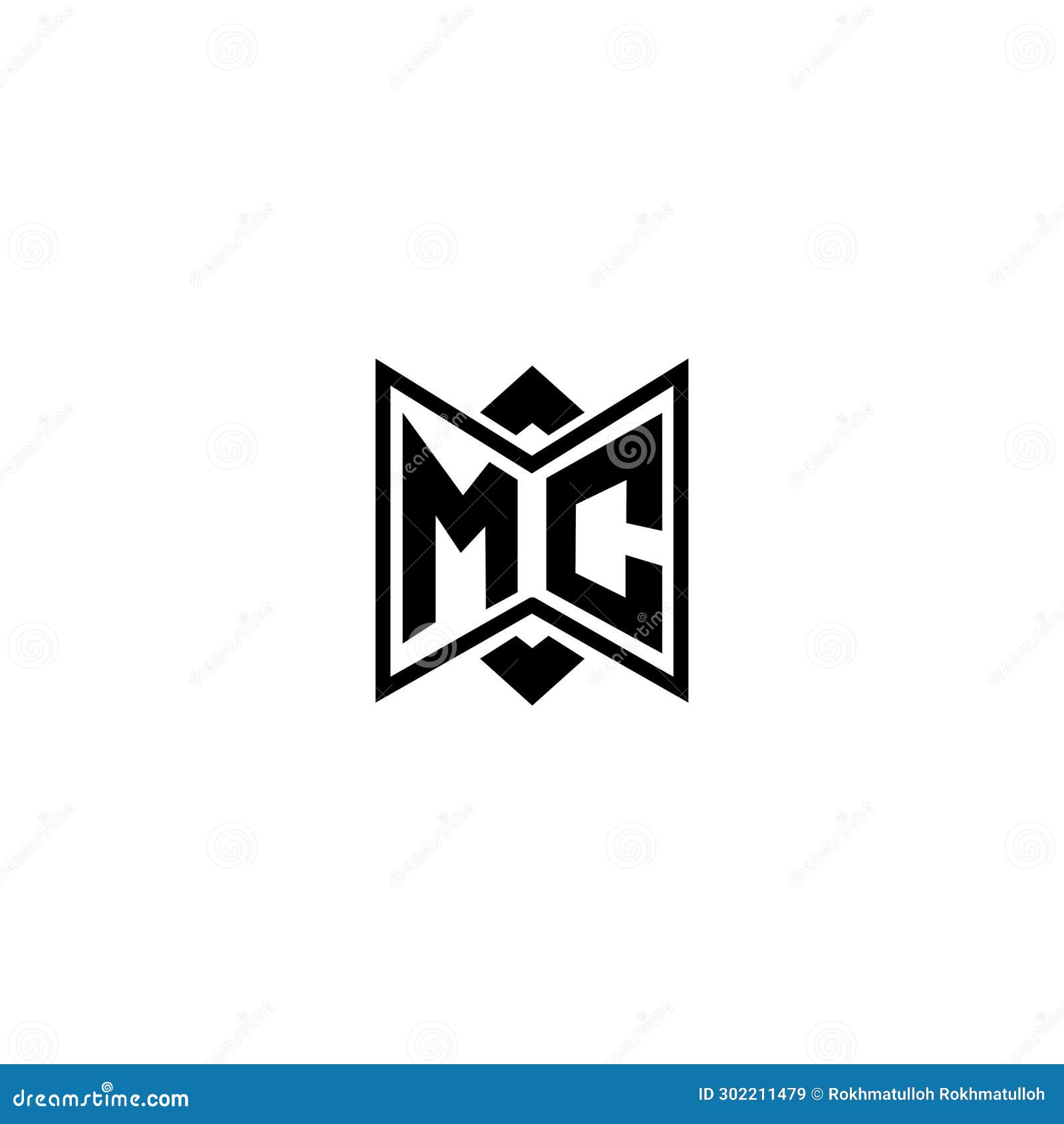 MC Logo Template Graphic Design Company Vector Illustration Stock ...