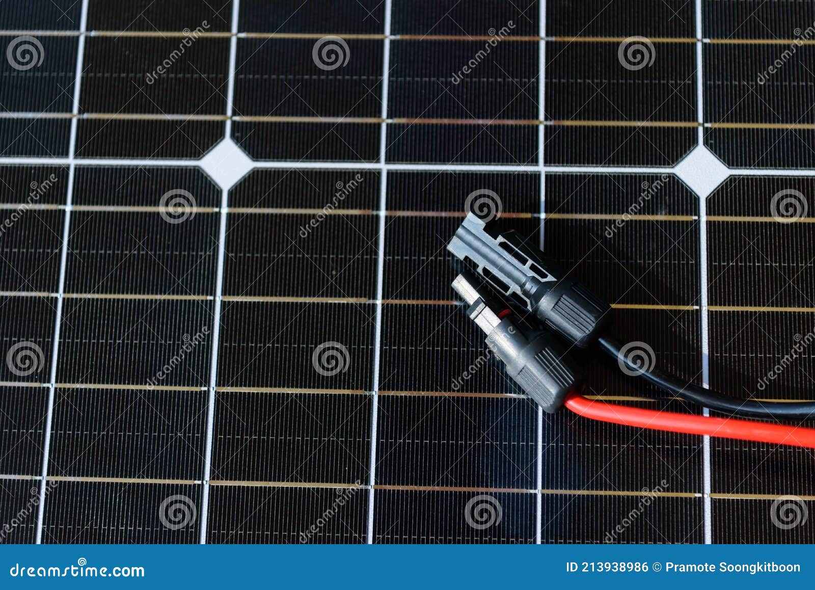 MC4 Socket Connector Of Solar Cell Panel Stock Photo | CartoonDealer ...