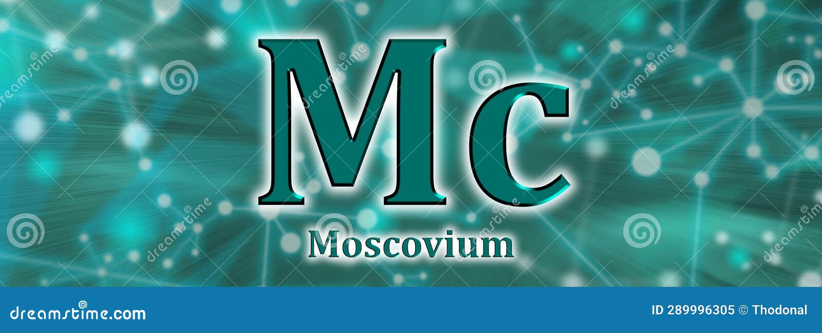 Moscovium Symbol In Square Shape With Metallic Border And Transparent ...