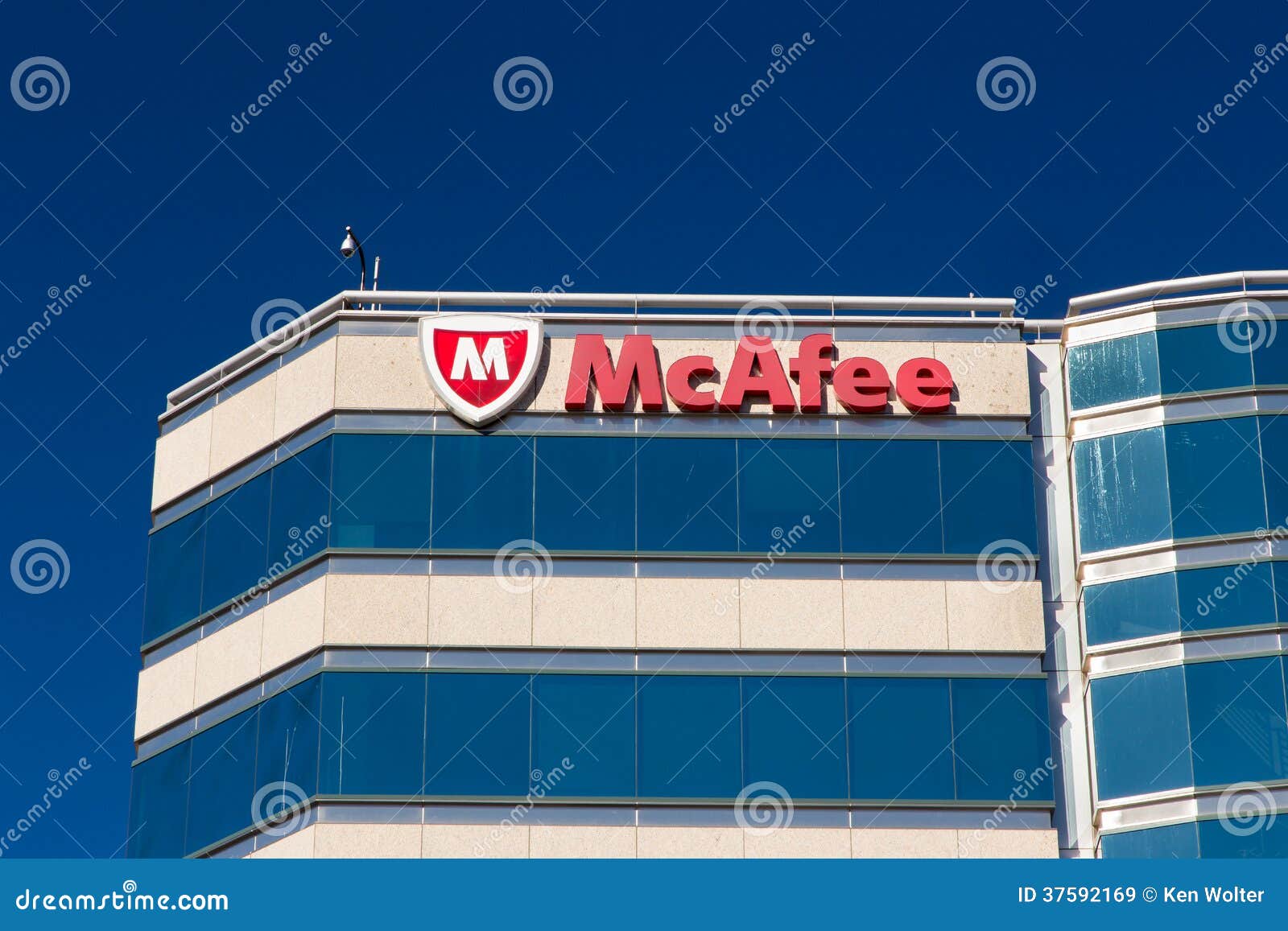 McAfee Corporate Headquarters Editorial Stock Image - Image of monitor ...