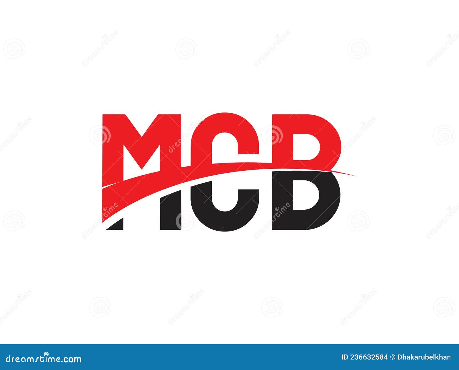MCB Letter Initial Logo Design Stock Vector - Illustration of concept ...