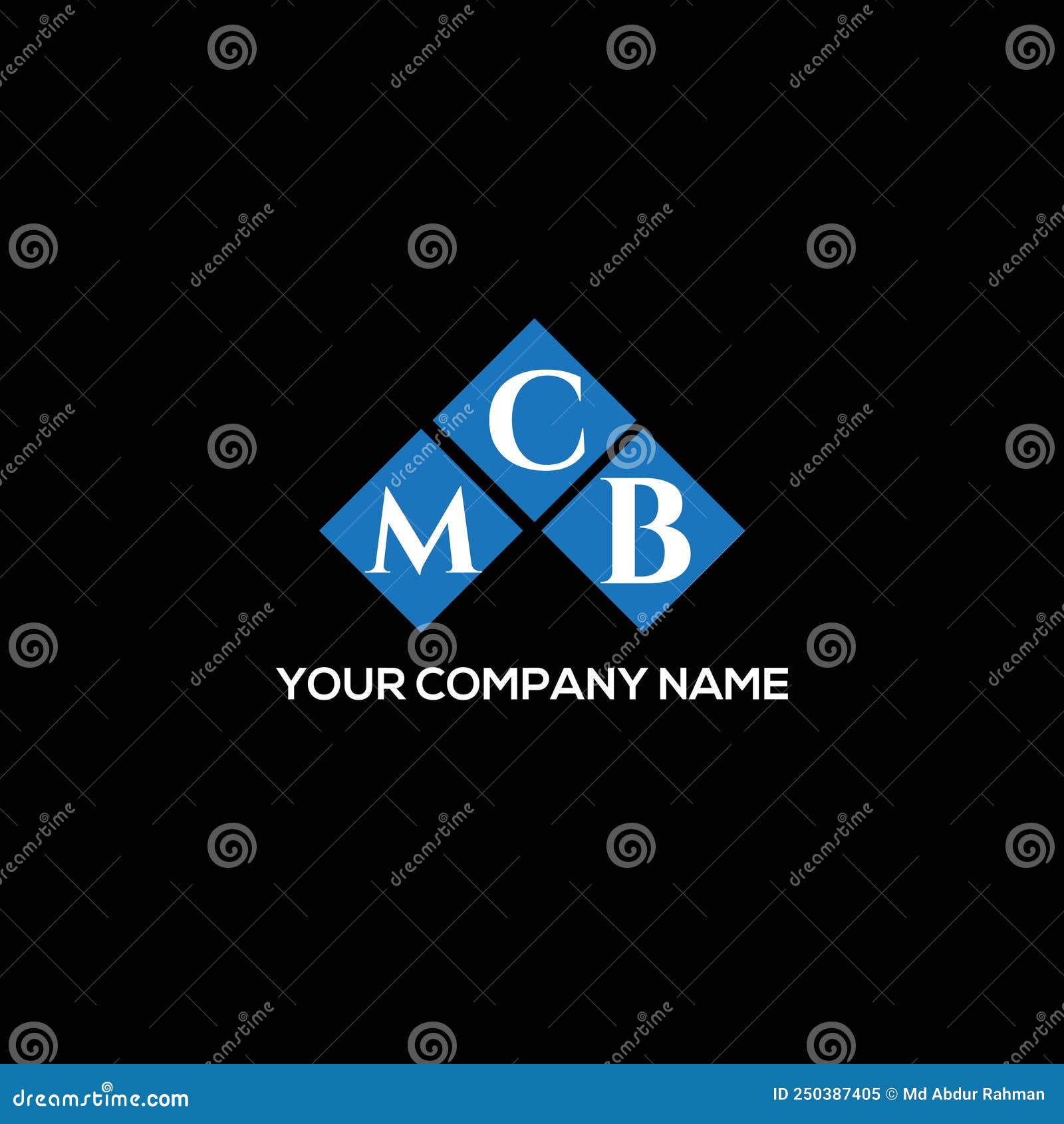 MCB Letter Logo Design on BLACK Background. MCB Creative Initials ...