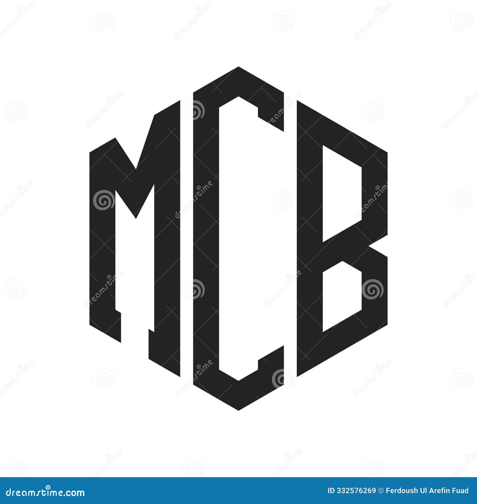 MCB Logo Design. Initial Letter MCB Monogram Logo Using Hexagon Shape ...
