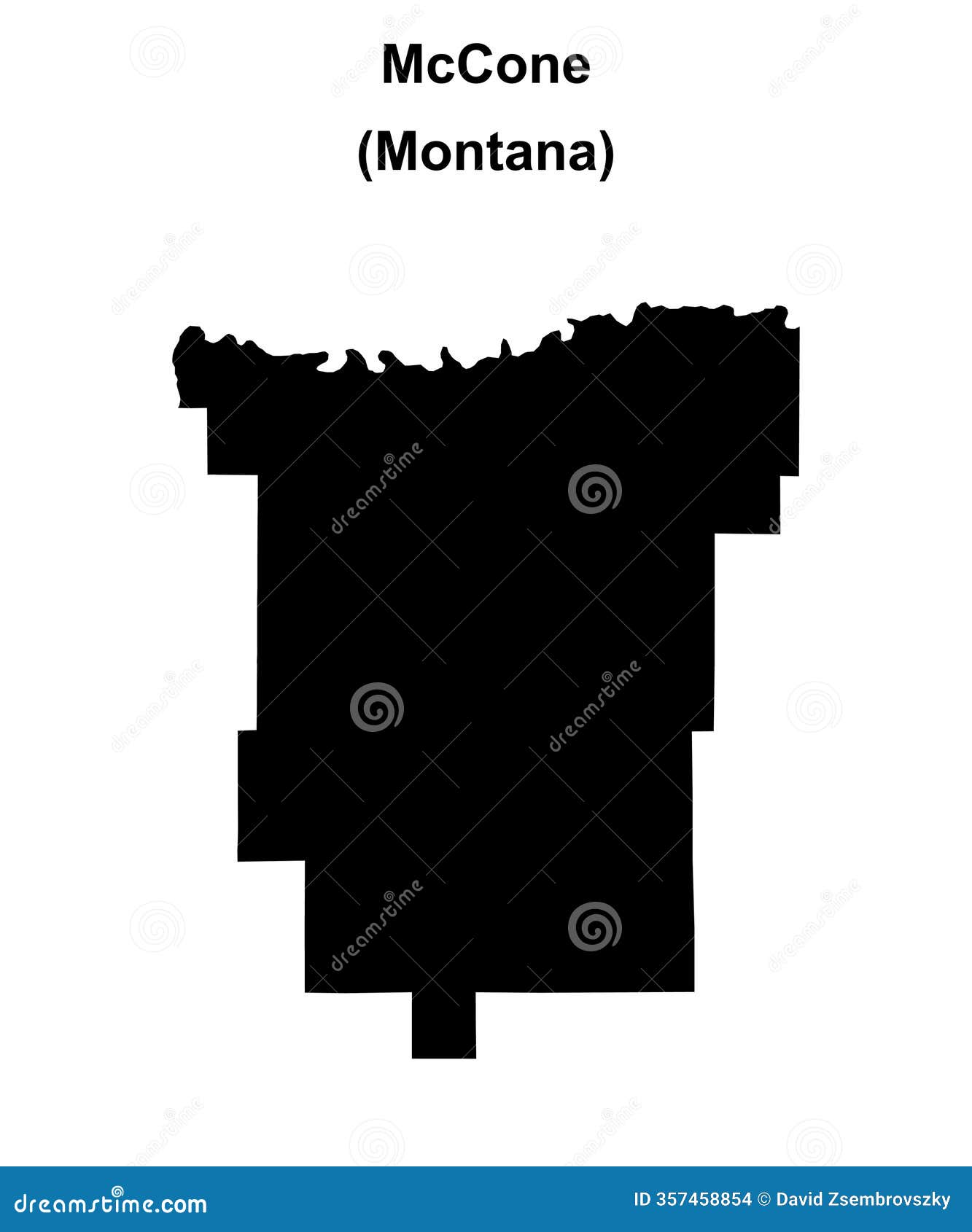 McCone outline map stock illustration. Illustration of montana - 357458854