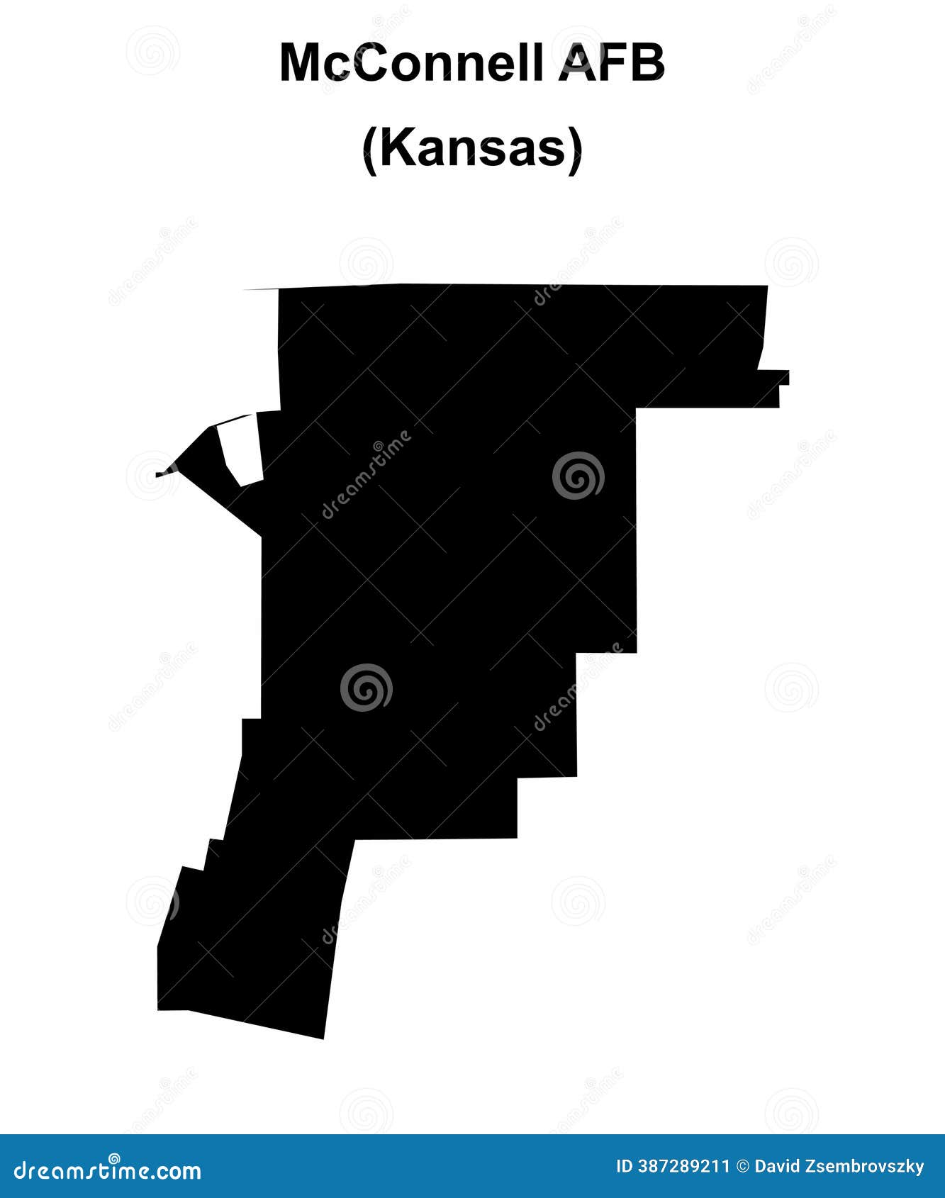 McConnell AFB Outline Map Cartoon Vector | CartoonDealer.com #387289211