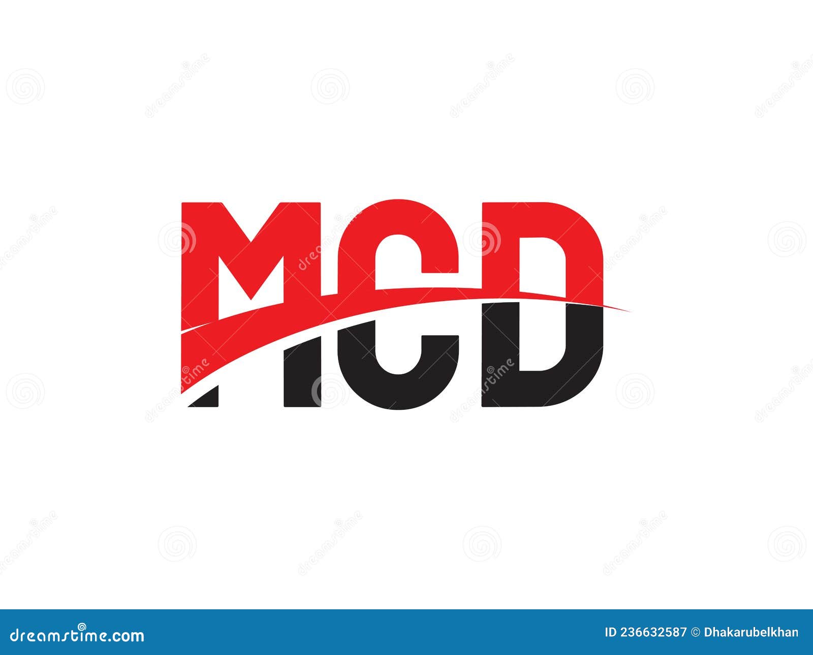 MCD Letter Initial Logo Design Stock Vector - Illustration of black ...