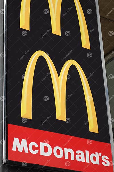 McDonald s Sign editorial stock image. Image of hamburger - 19589174