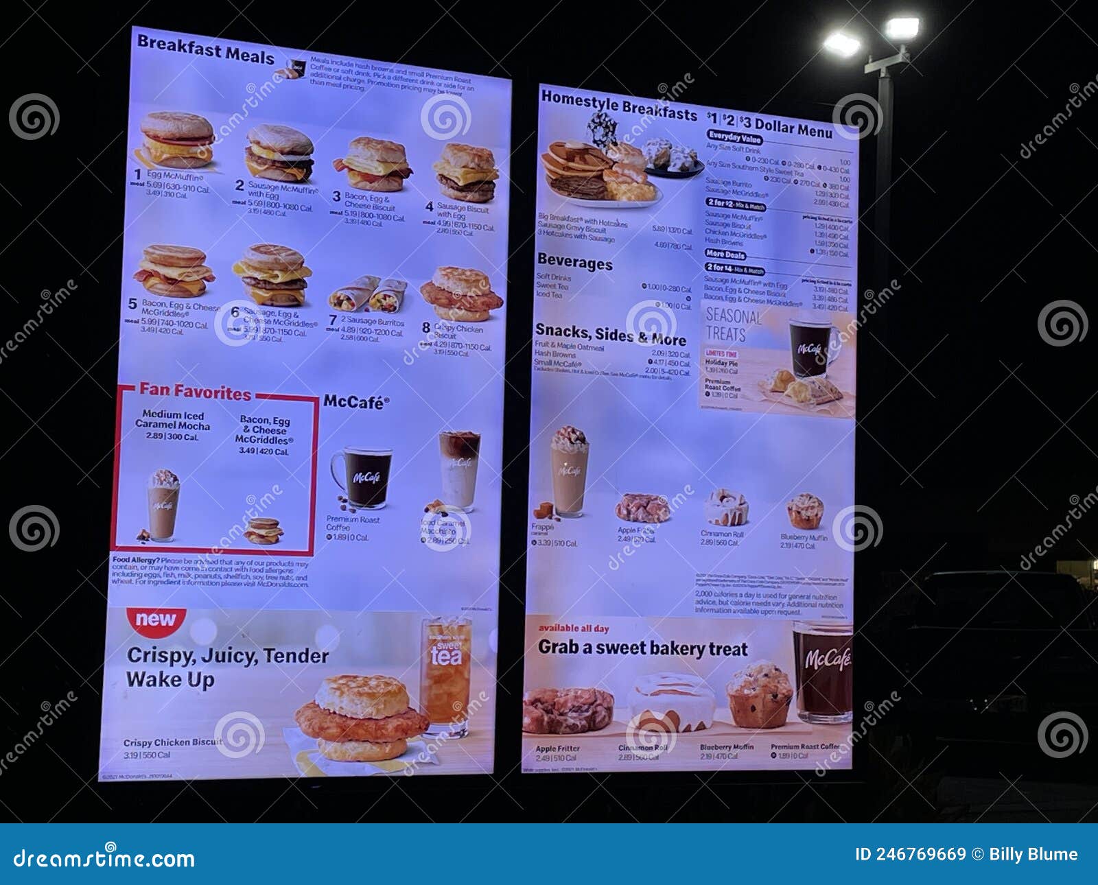 McDonalds Digital Drive Thru Menu Editorial Stock Image - Image of ...