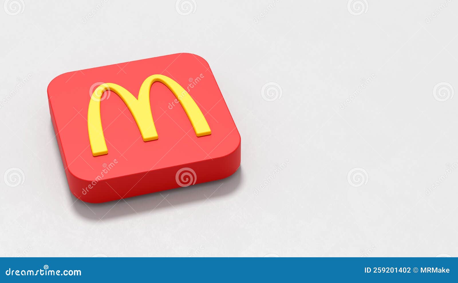 McDonalds Logo on Light Gray Background with Copy Space Editorial ...