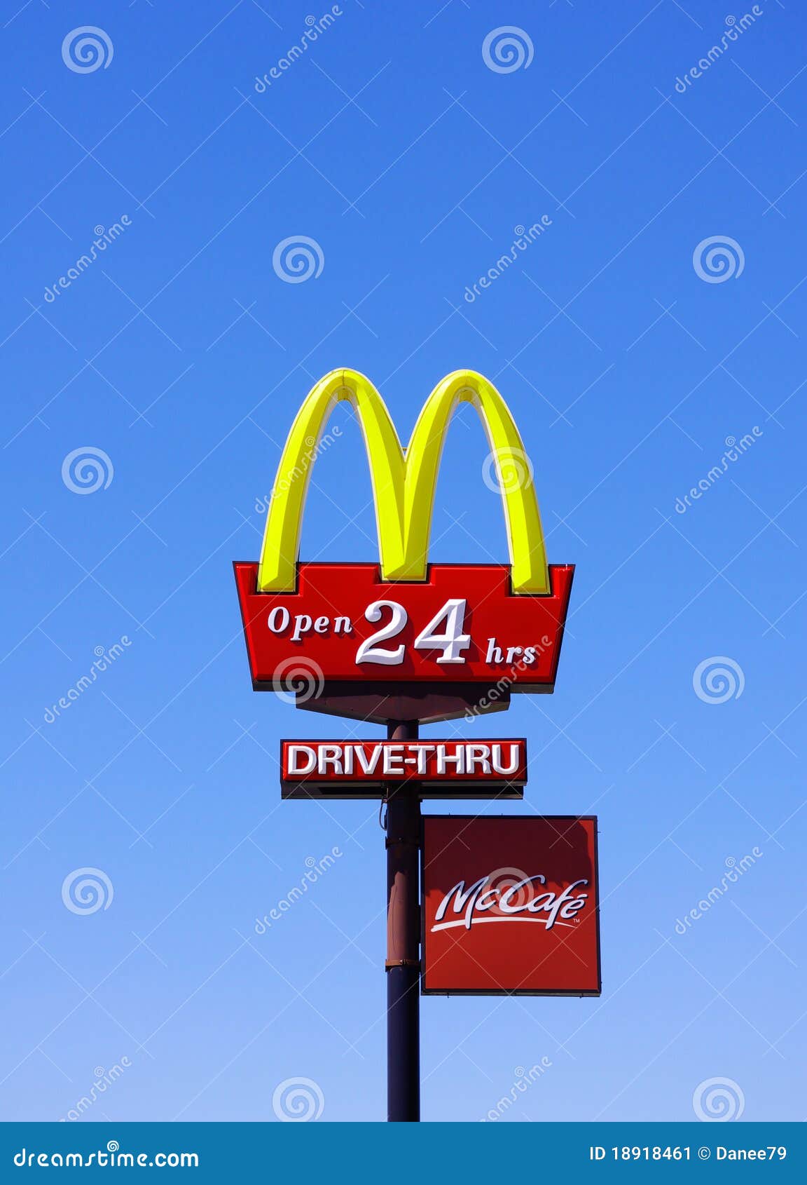Mcdonalds Sign Text And Logo Brand Front Of Fast Food Mcdonald`s ...