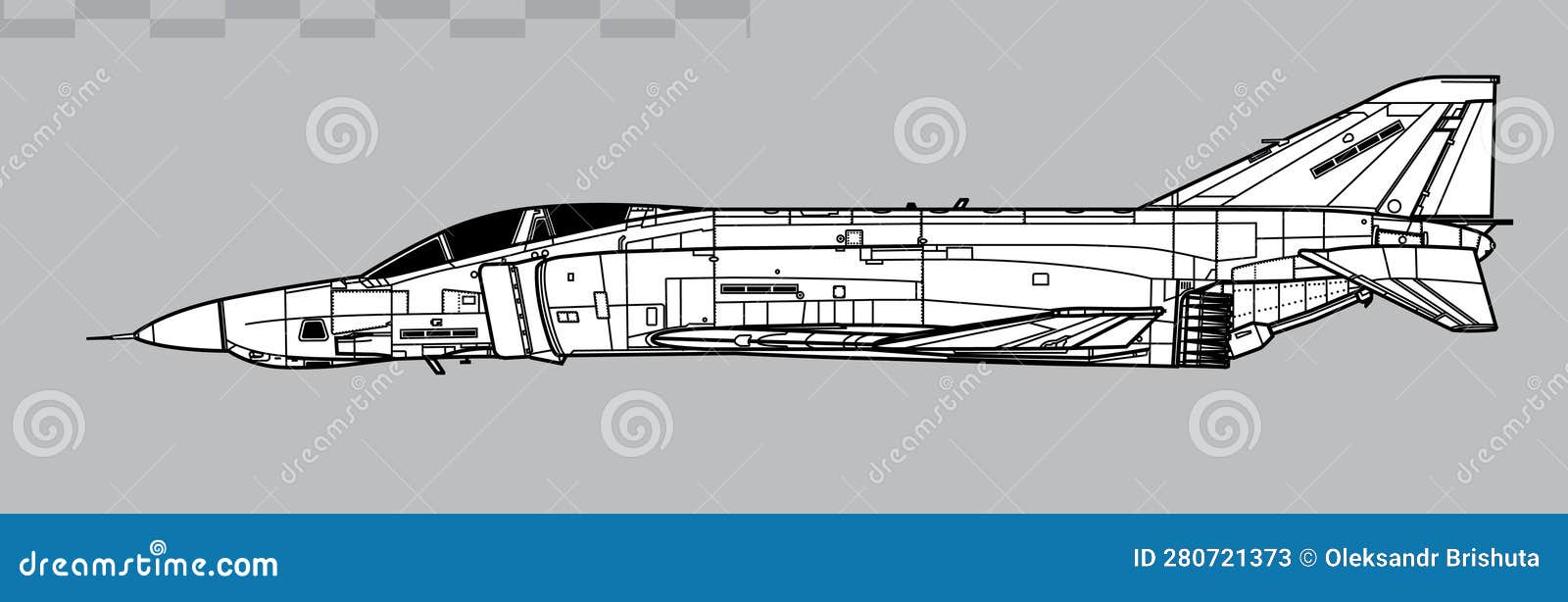 McDonnell Douglas F-15E Strike Eagle. Vector Drawing Of Modern Strike ...