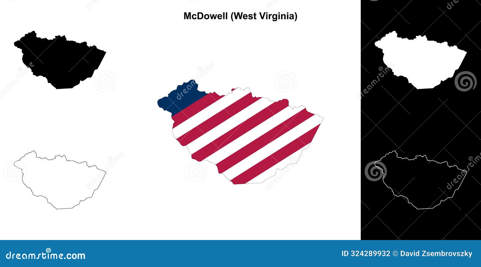Map Of McDowell County In North Carolina State On White Background ...