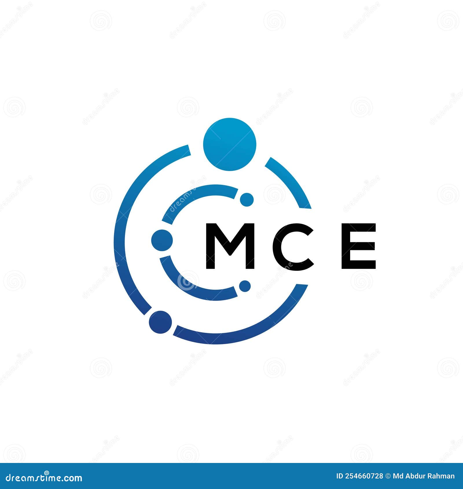 MCE Letter Technology Logo Design on White Background. MCE Creative ...
