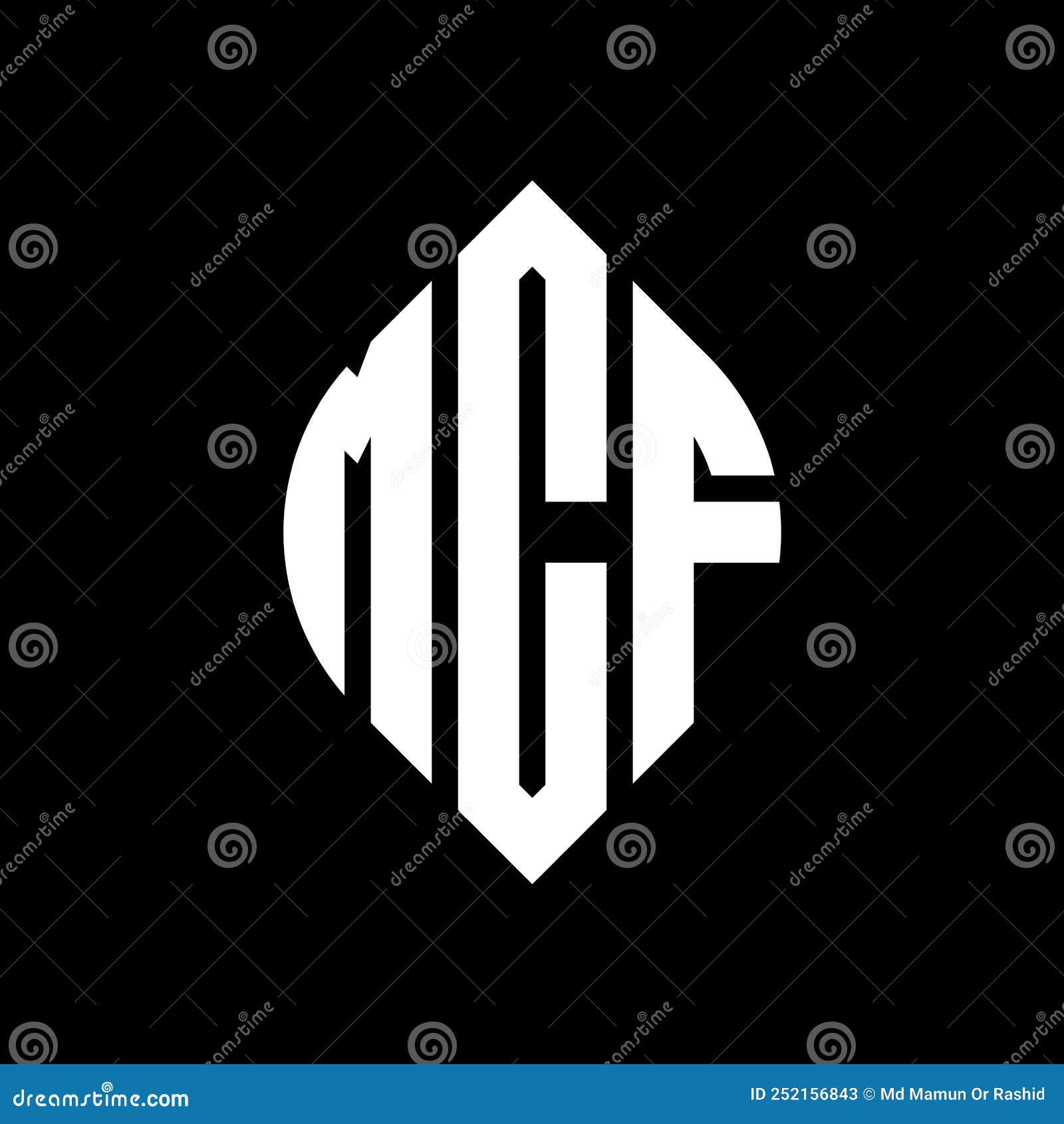 MCF Circle Letter Logo Design with Circle and Ellipse Shape. MCF ...
