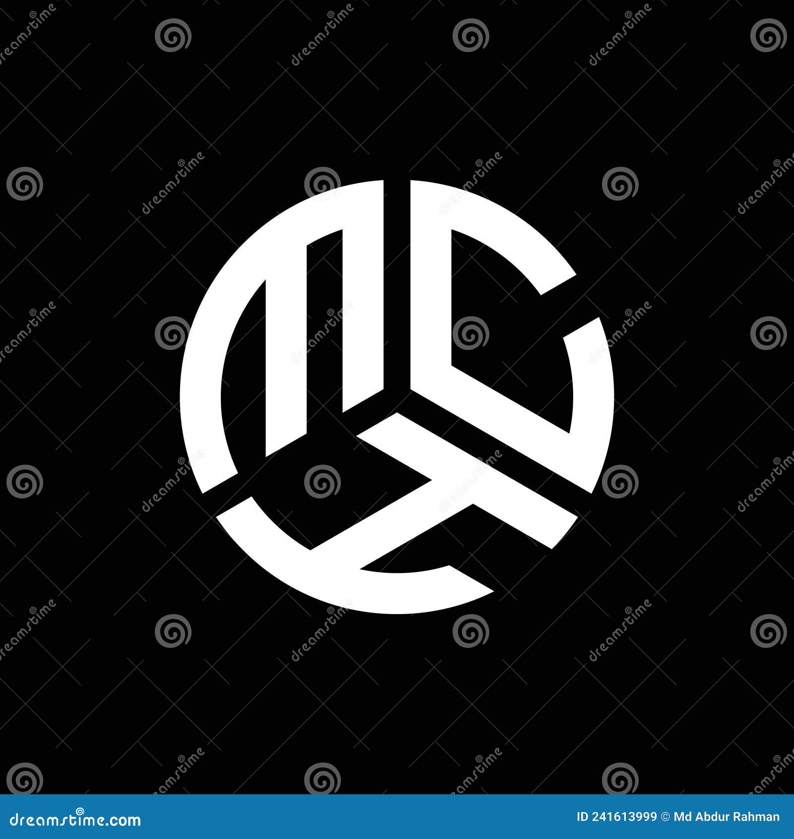 MCH Letter Logo Design on Black Background. MCH Creative Initials ...
