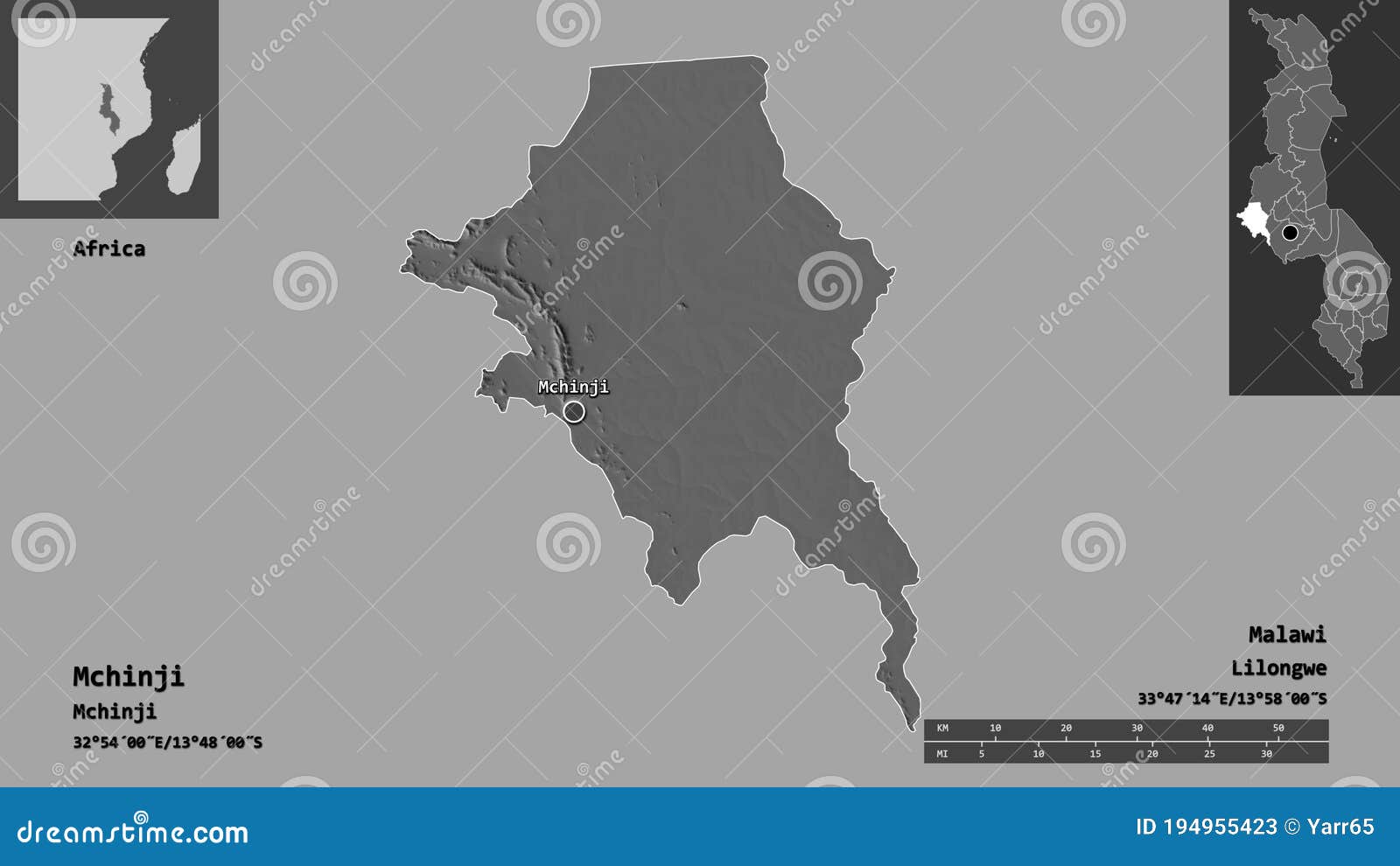 Mchinji, District of Malawi,. Previews. Bilevel Stock Illustration ...