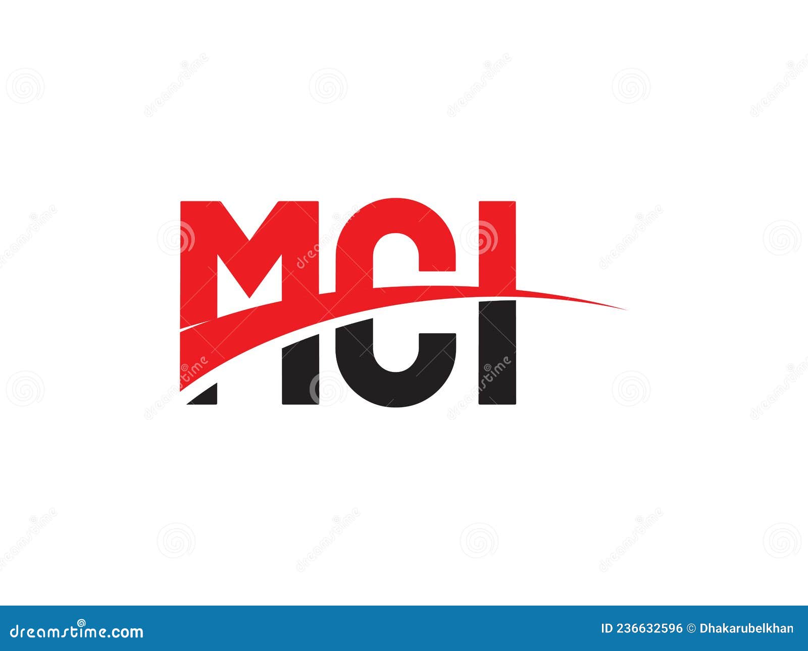 MCI Letter Initial Logo Design Stock Vector - Illustration of text ...