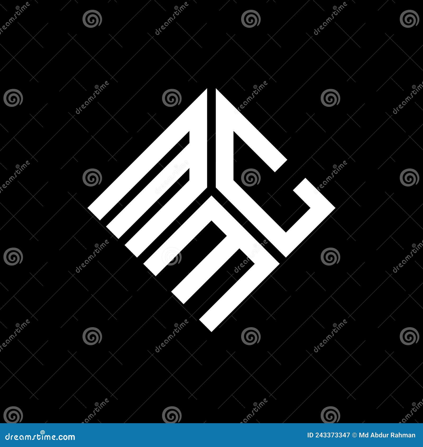 MCM Letter Logo Design On Black Background. MCM Creative Initials ...