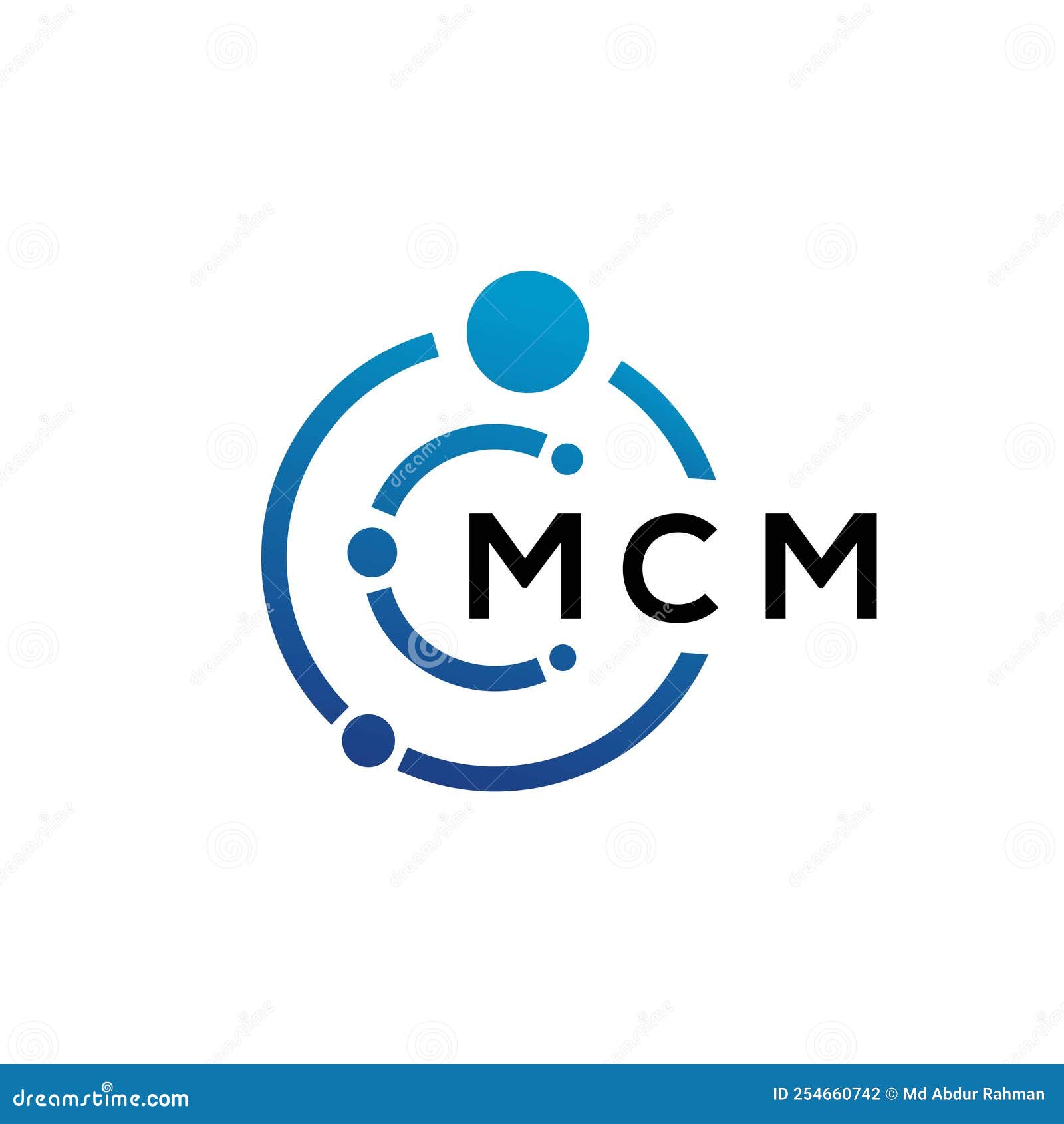 MCM Letter Technology Logo Design On White Background. MCM Creative ...