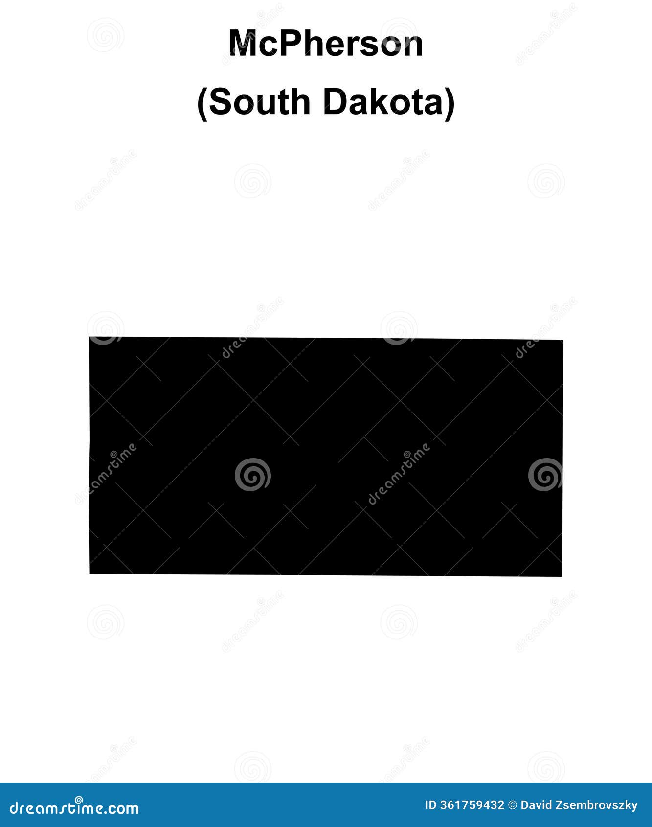 Map Of McPherson County In Nebraska State On White Background. Single ...