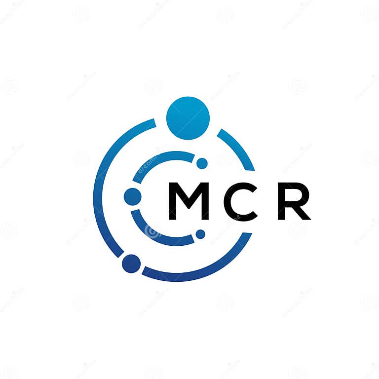 MCR Letter Technology Logo Design on White Background. MCR Creative ...