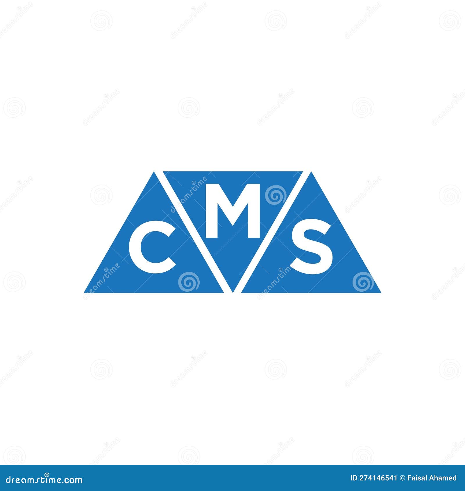 MCS Abstract Initial Logo Design on White Background. MCS Creative ...