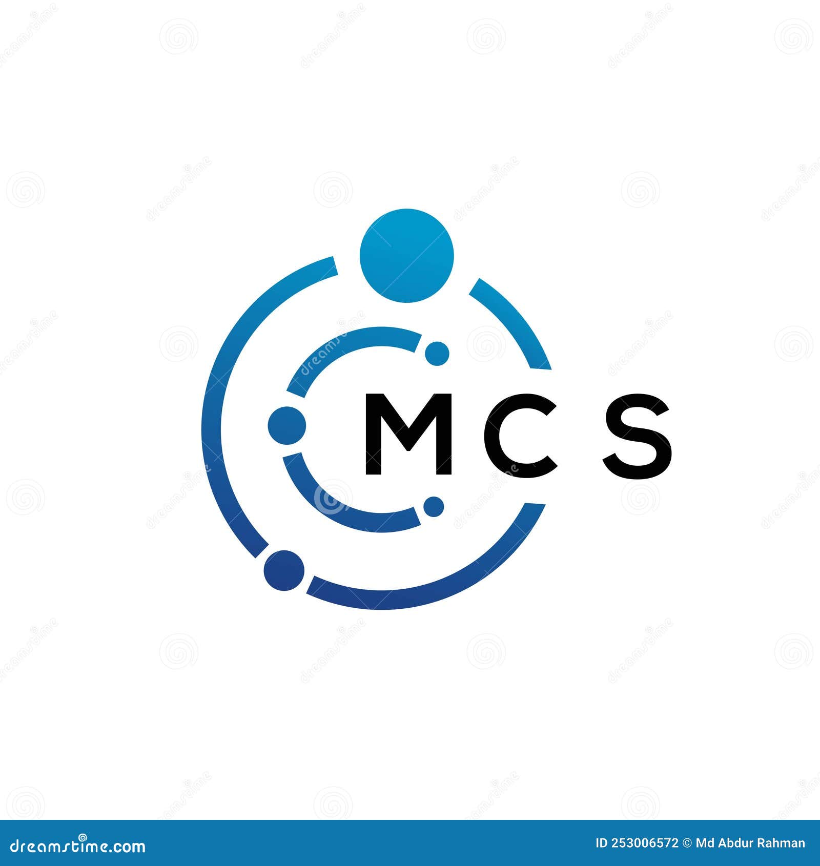 MCS Letter Technology Logo Design on White Background. MCS Creative ...