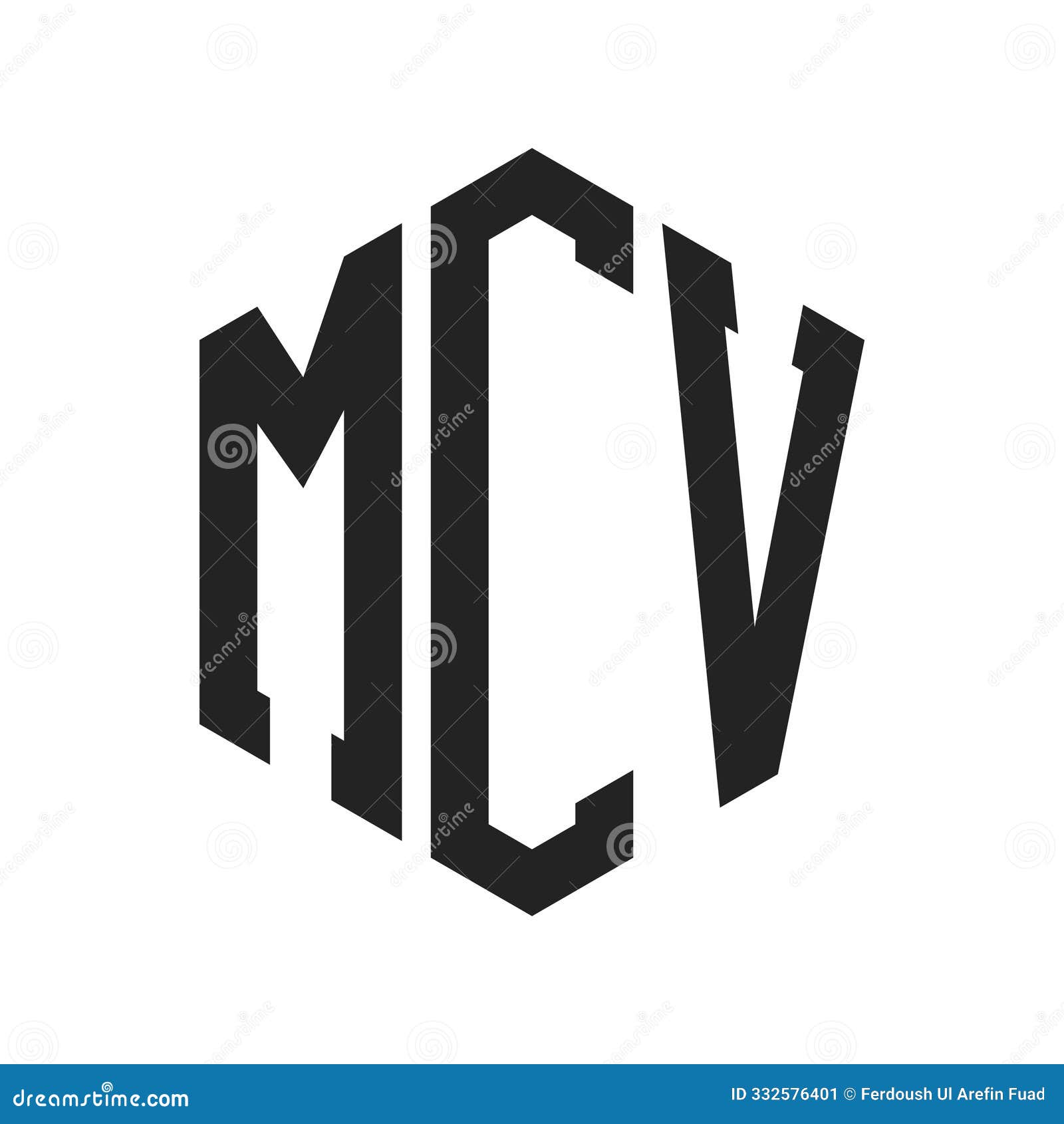 MCV Logo Design. Initial Letter MCV Monogram Logo Using Hexagon Shape ...